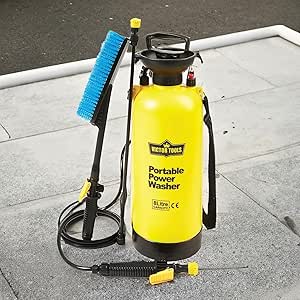 8L Portable Power Washer Sprayer | Garden Bike Car Caravan | Brush ...