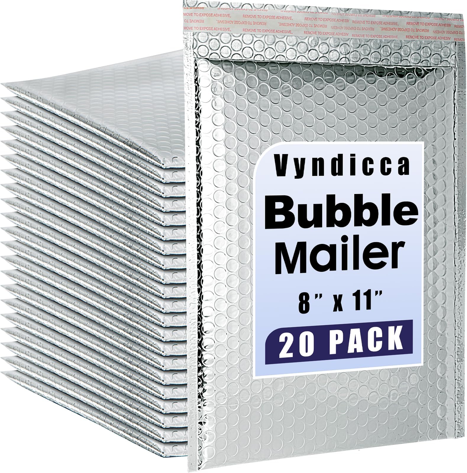 Amazon.com : Vyndicca 20 Pack Thermal Bubble Mailer,8 x 11" Metallic ...