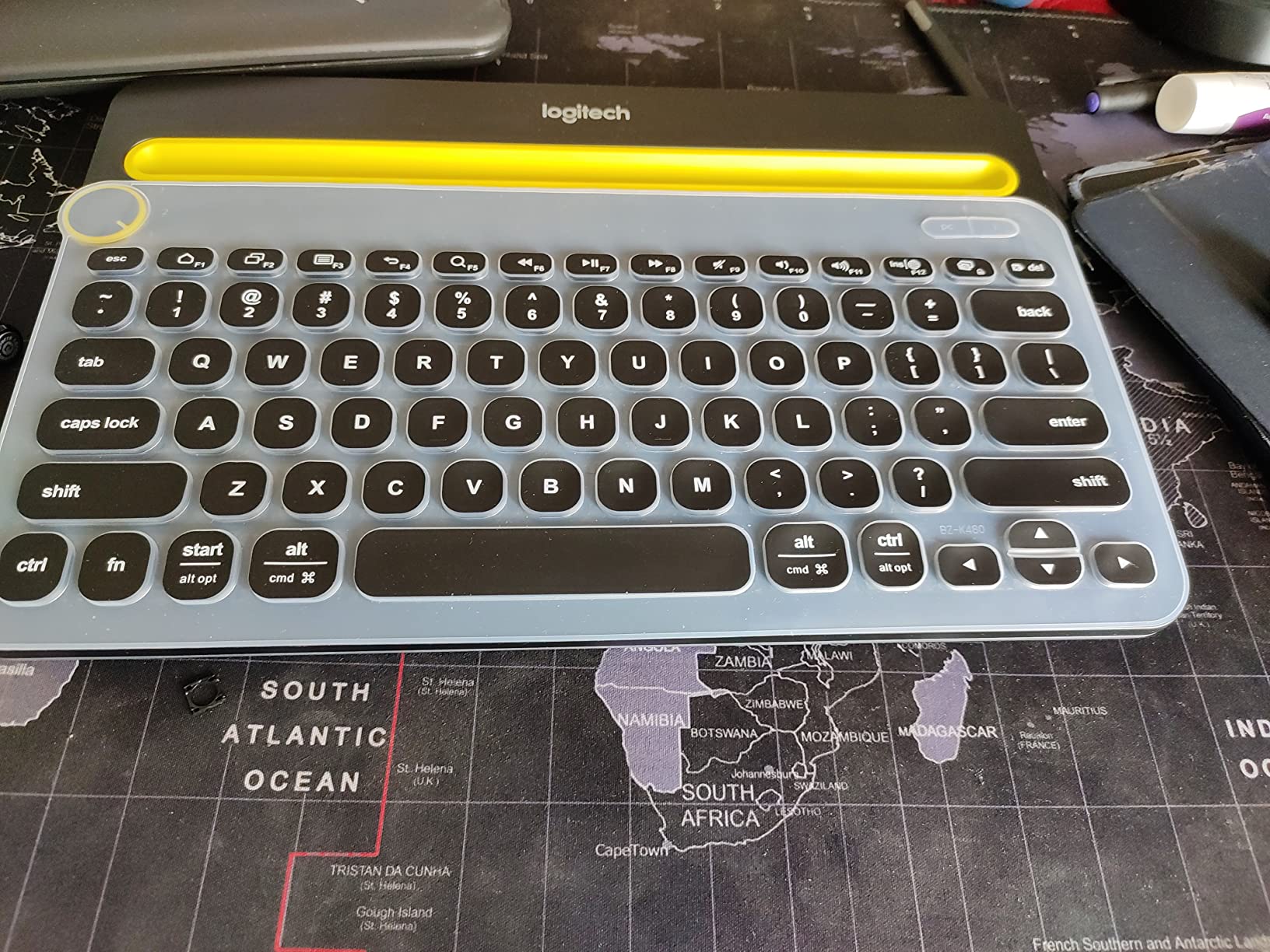 Jesra Keyboard Cover Skin Protector Fit Logitech K480 Bluetooth Multi ...