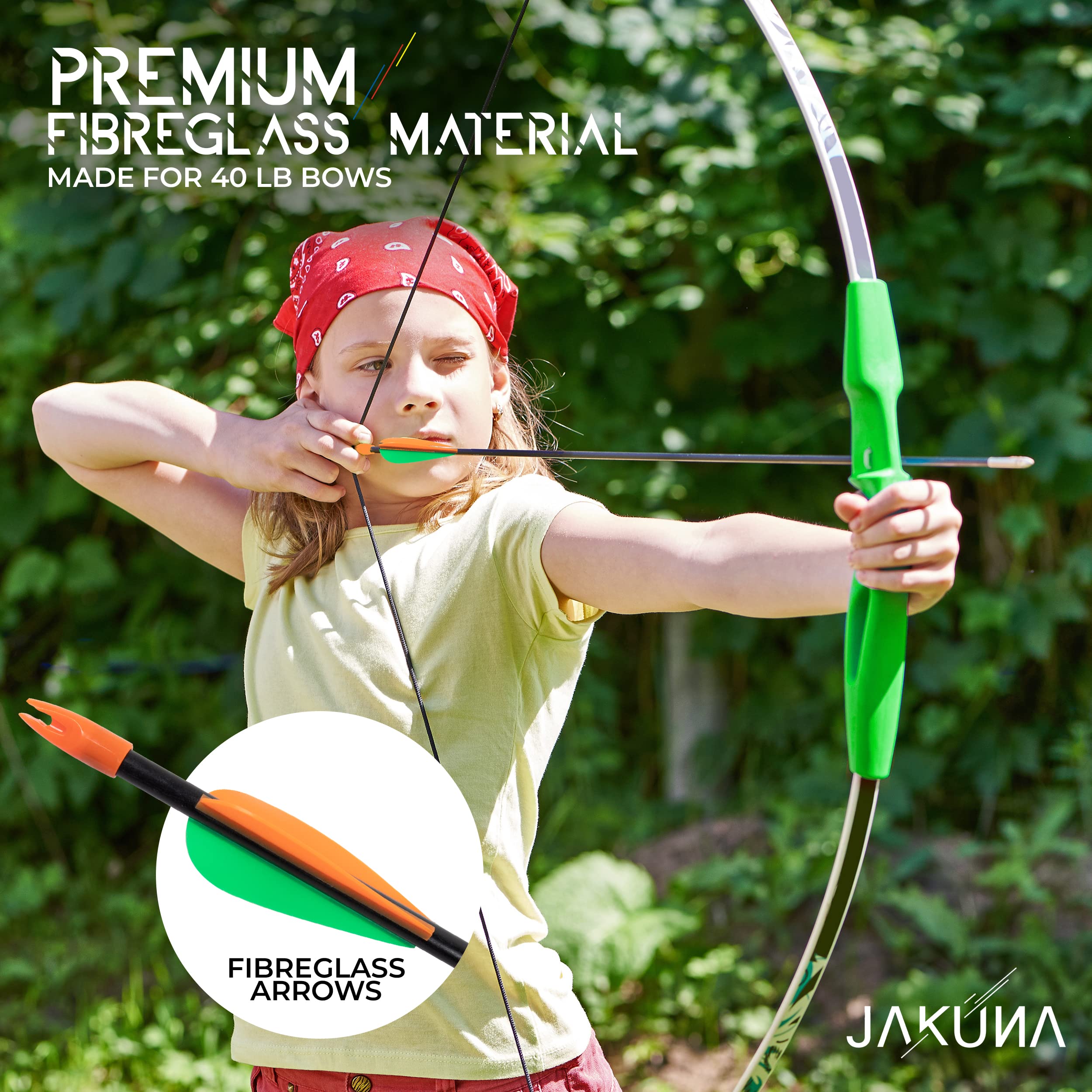 JAKUNA 28" Fiberglass Training Arrows - Target Shooting Practice on ...