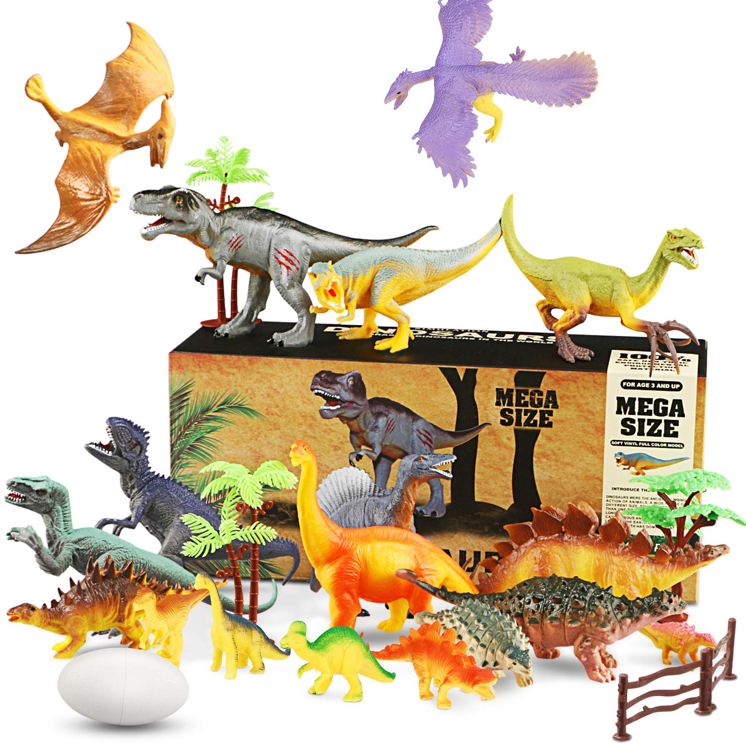 WOSTOO Dinosaurs Play Set 23pcs Educational Dinosaur Toys For Boys wostoo-dinosaurs-play-set-23pcs-educational-dinosaur-toys-for-boys