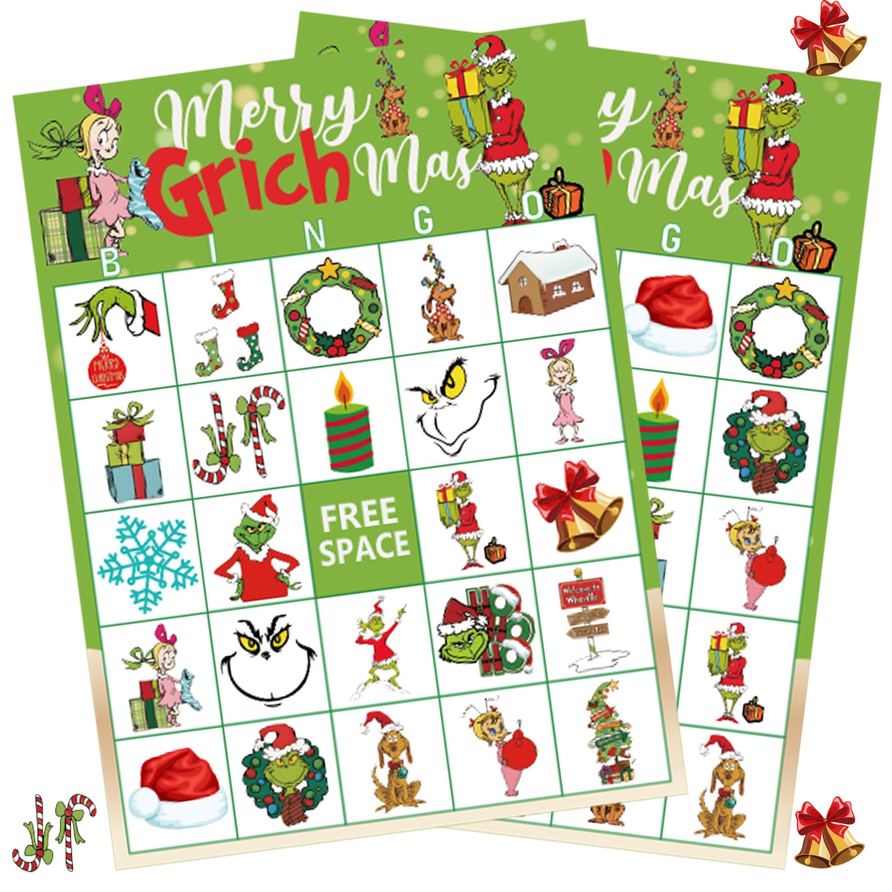 Amazon.com: Christmas Bingo Game for Large Group Christmas Party Games ...