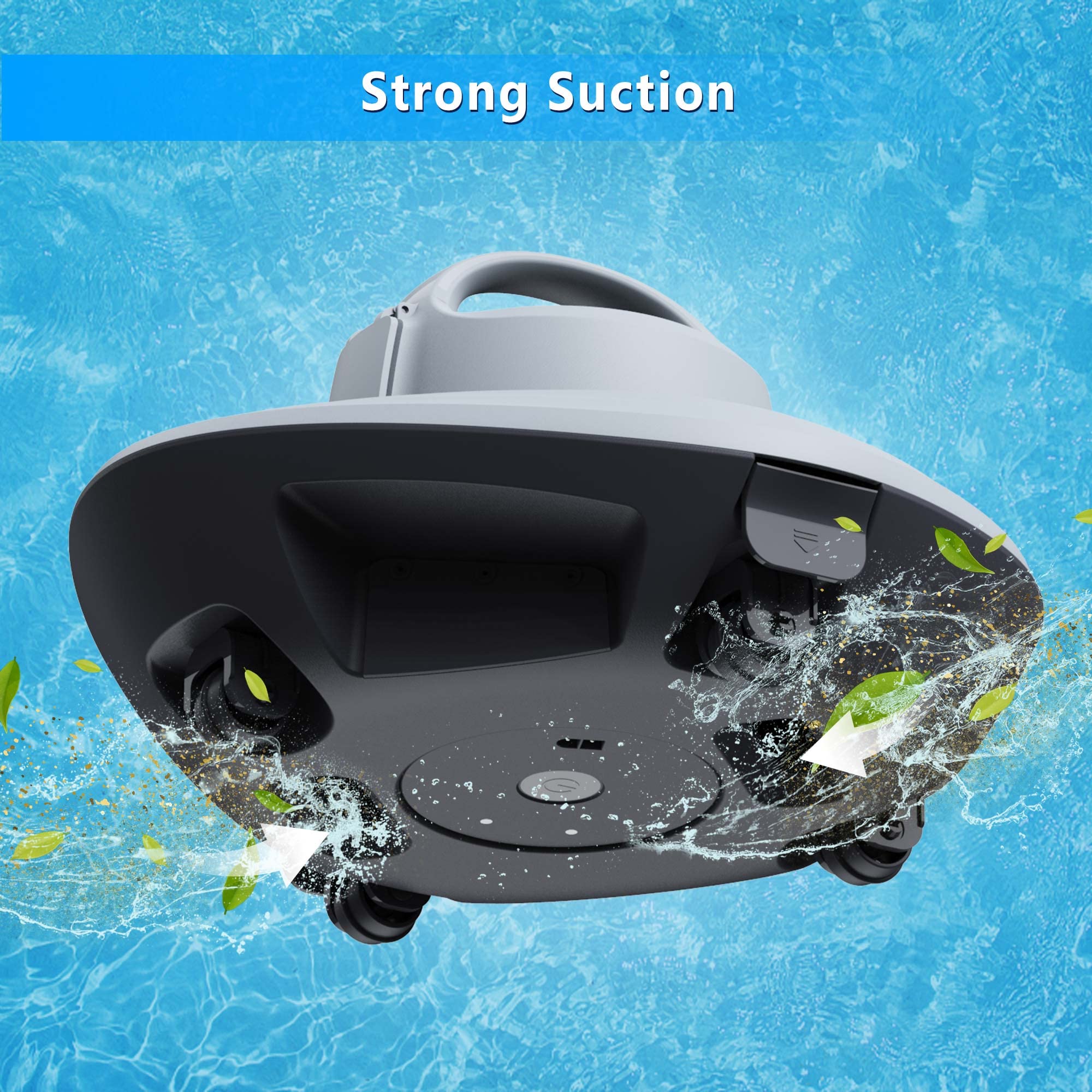 Tirrito Robot Pool Vacuum - Cordless Pool Vacuum for Above Ground Pool ...