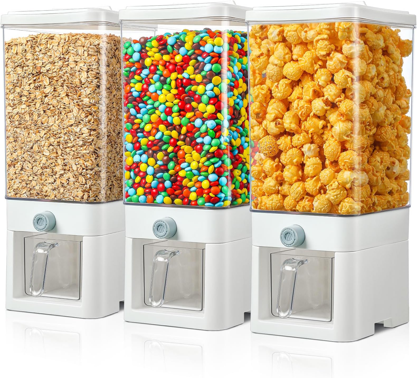 Amazon.com: CroBlissful 3 Pcs Cereal Dispenser Countertop 3.75L Cereal Containers Storage ...