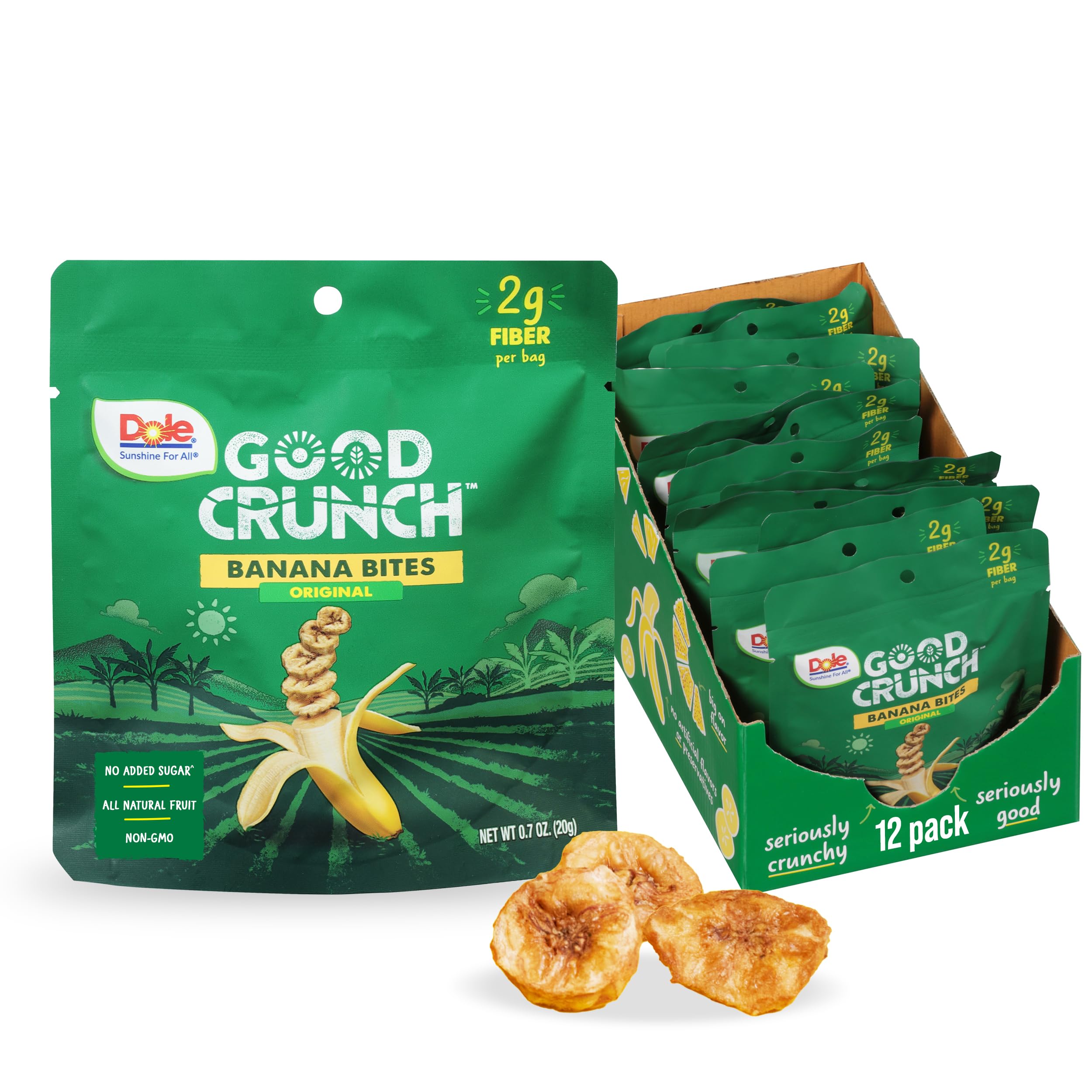 Amazon.com: Dole Good Crunch Banana Dried Fruit Bites, Gluten Free ...