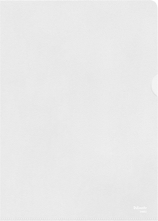 Esselte Quality Folder A4, Clear Matt Finish, 85 Micron Polypropylene ...