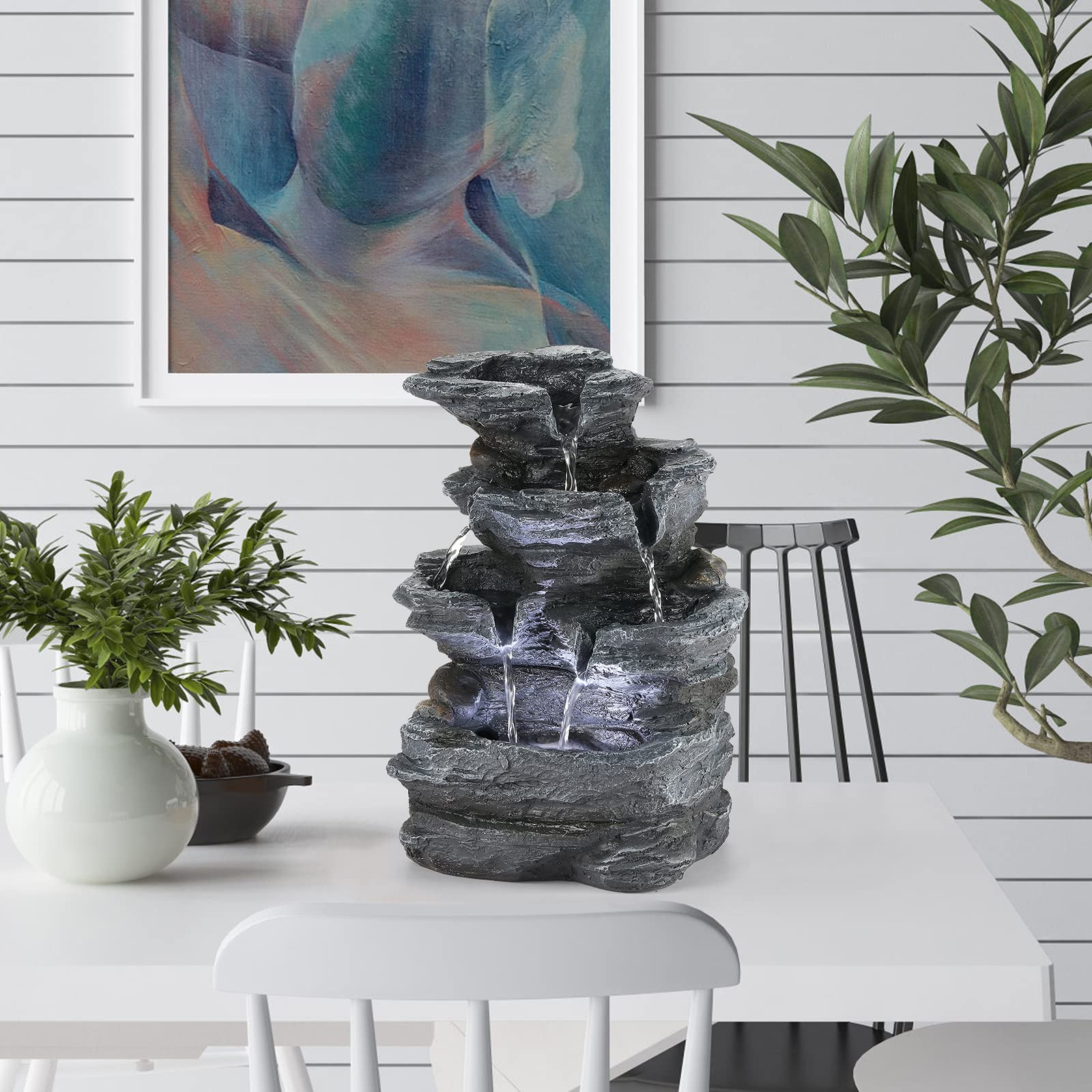 Snapklik.com : WICHEMI Indoor Fountain Tabletop Fountain Waterfall ...