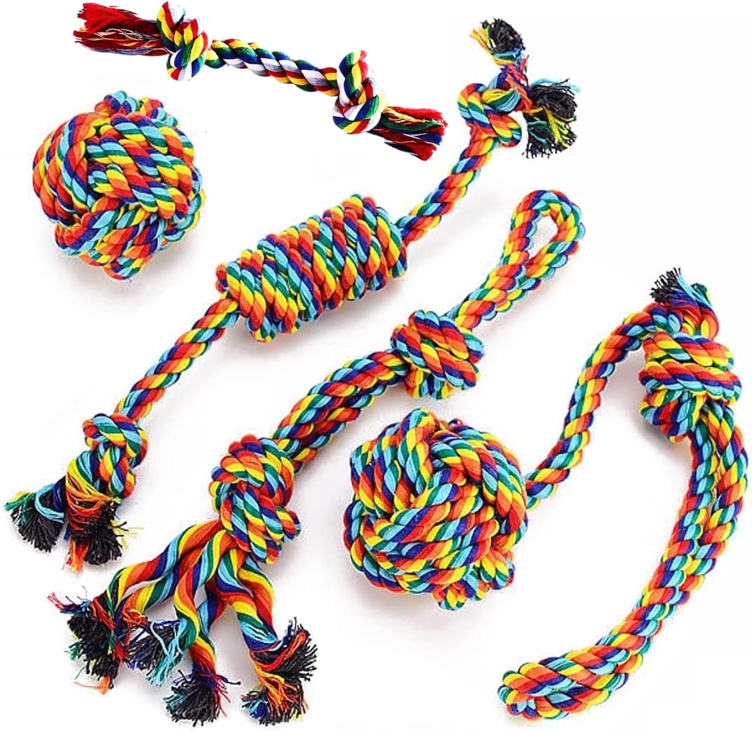 Raiseit Dog Rope Toy Set - Dog Chew Set for Puppies, Small and Medium ...