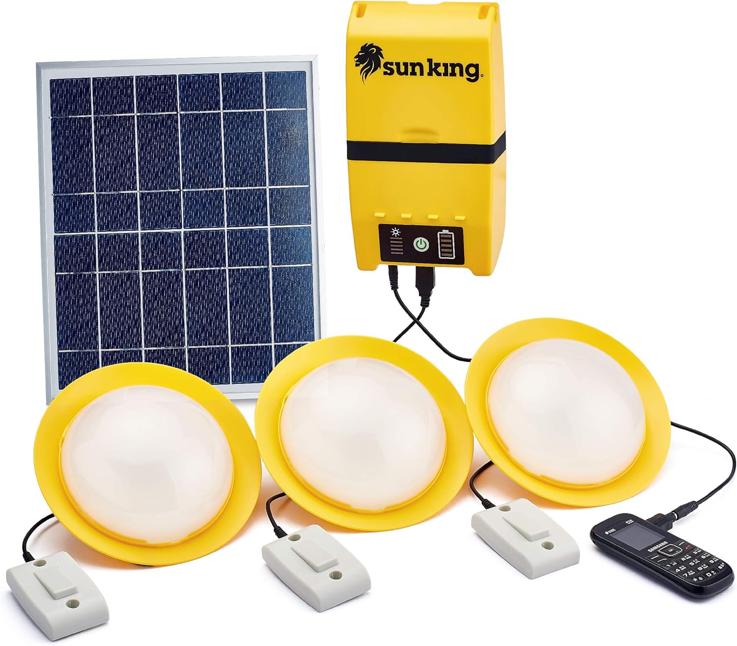 Amazon.com: SUN KING Home 120, 3 Solar Ceiling Lights with High Energy ...