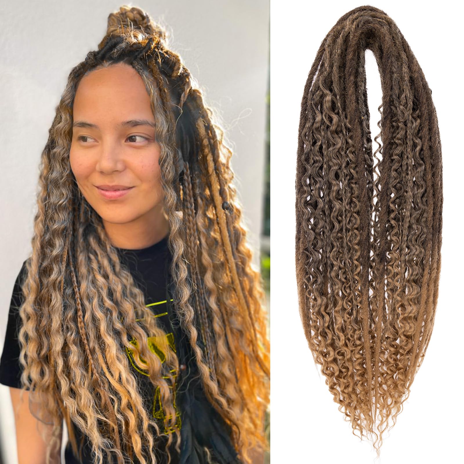Snapklik.com : 30 Strands Double Ended Dreadlock Extensions 24 Inch ...