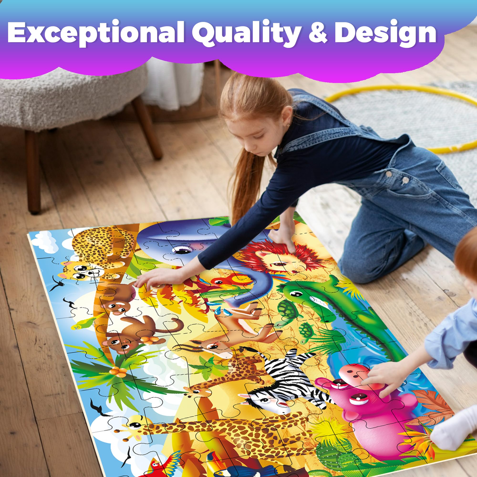 Snapklik.com : Giant Floor Puzzles For Kids Ages 4-6 - 2x3 Feet 48 ...