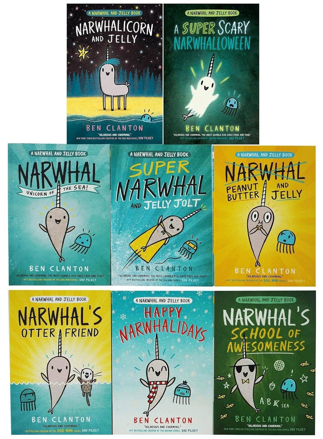 Narwhal and Jelly Series 8 Books Collection Set (Narwhal: Unicorn of ...