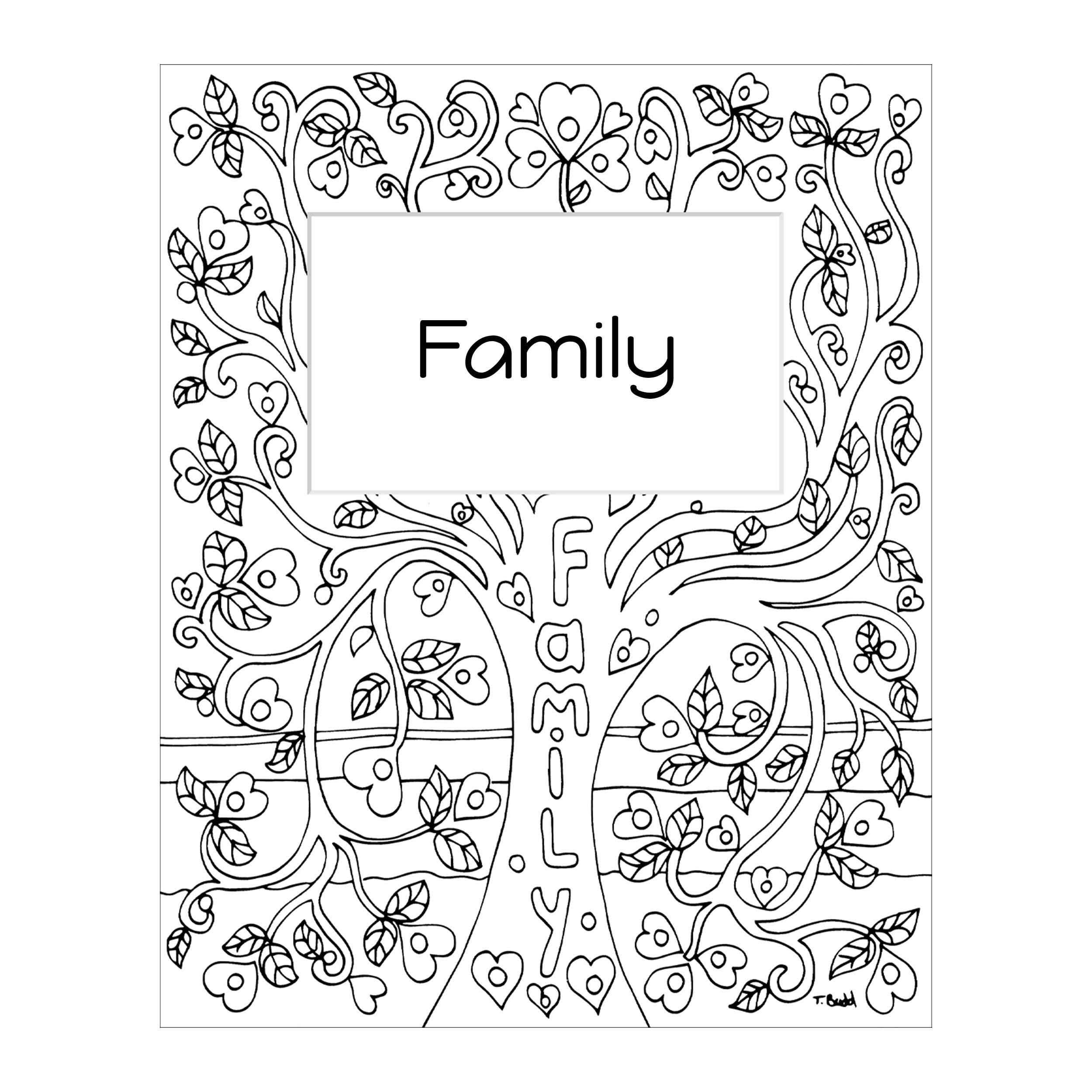 Family Tree Coloring Page