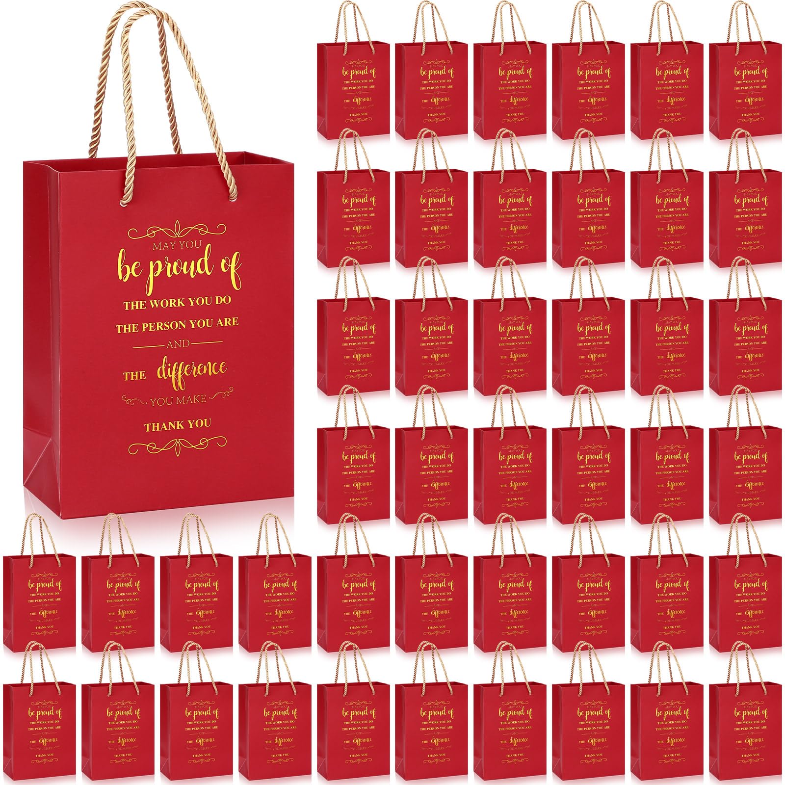 Amazon.com: Fulmoon 50Pcs Thank You Gifts Bags Employee Appreciation ...