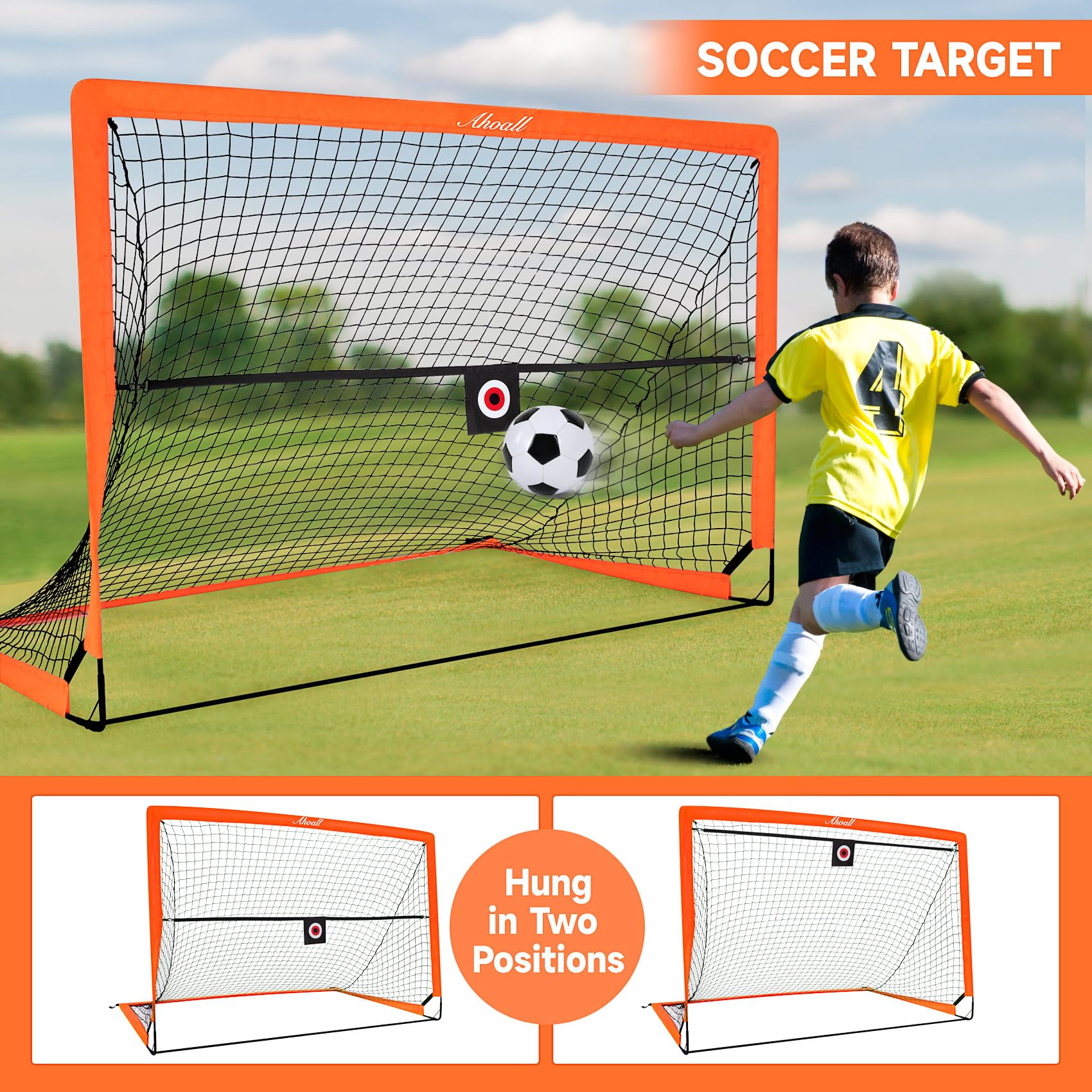 Soccer Net Soccer Goal - Set Of 2 s, 6x4 Ft Portable Pop Up Soccer ...