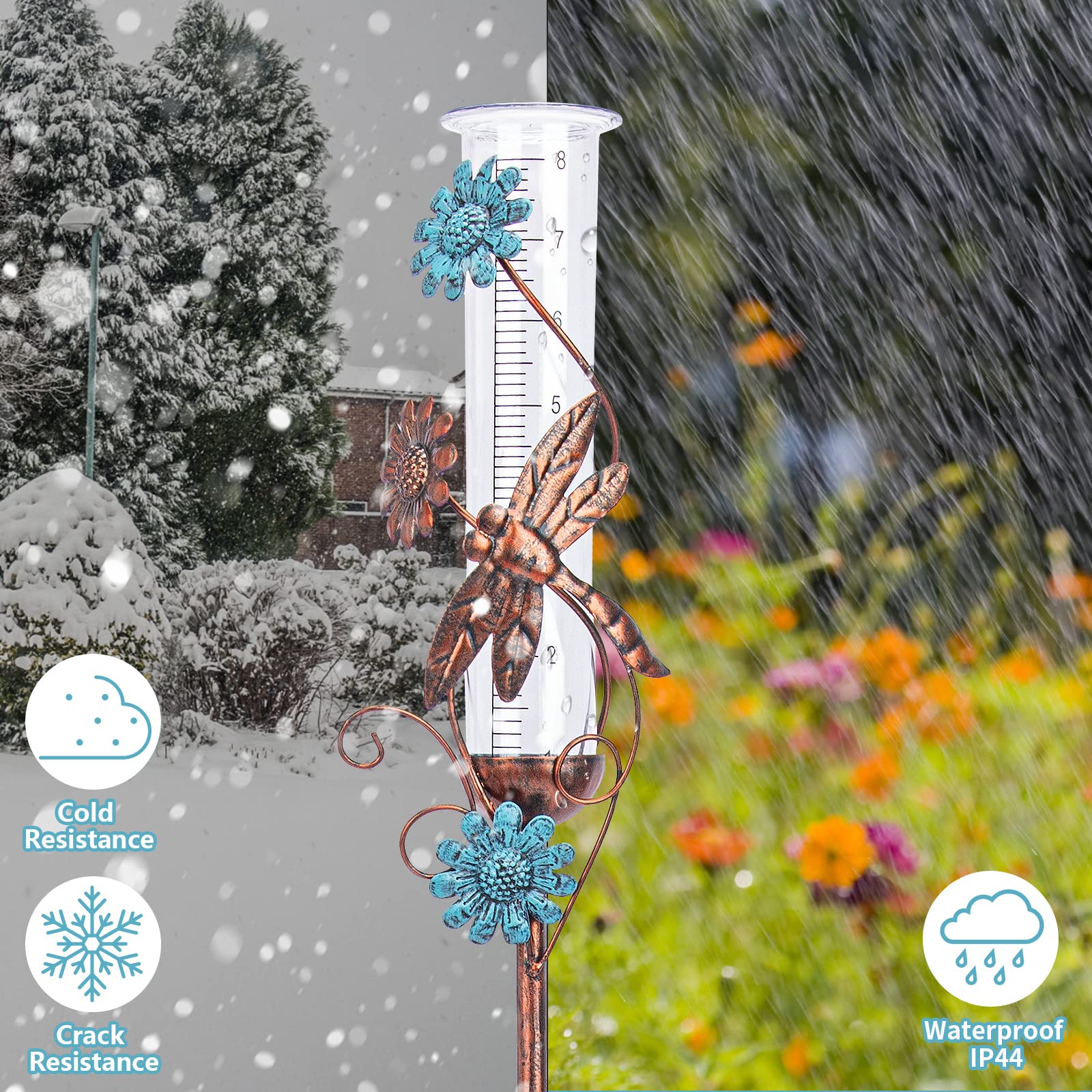 Snapklik.com : Rain Gauge Outdoor - 36 Inch Dragonfly Rain Gauges ...