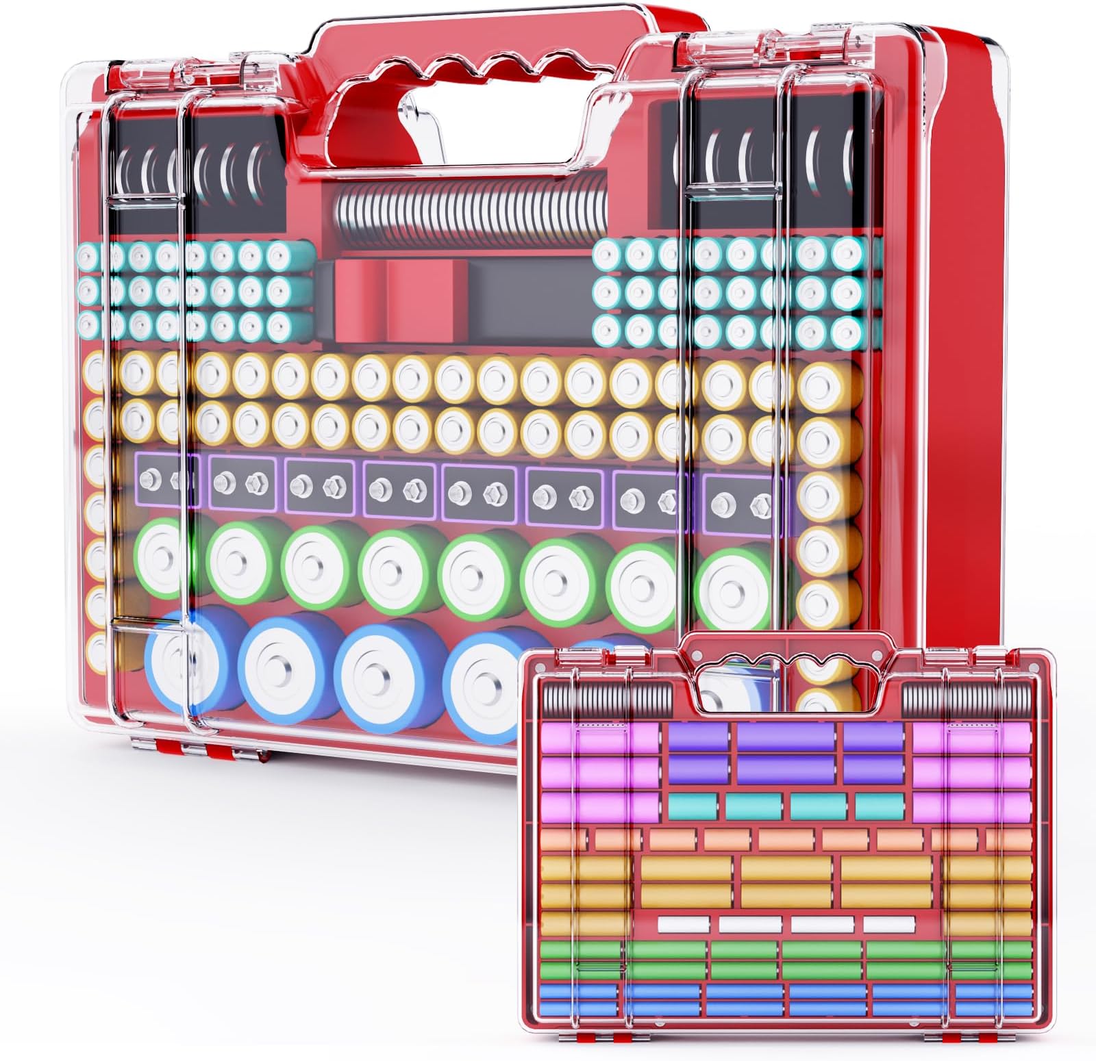 Amazon.com: Tututry Battery Organizer Storage Holder Box Case with ...