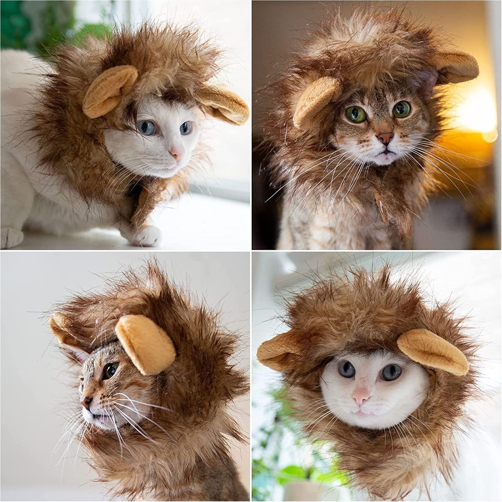 Snapklik.com : Lion Mane Wig, Cotton Fluffy Authentic Design Funny Lion ...