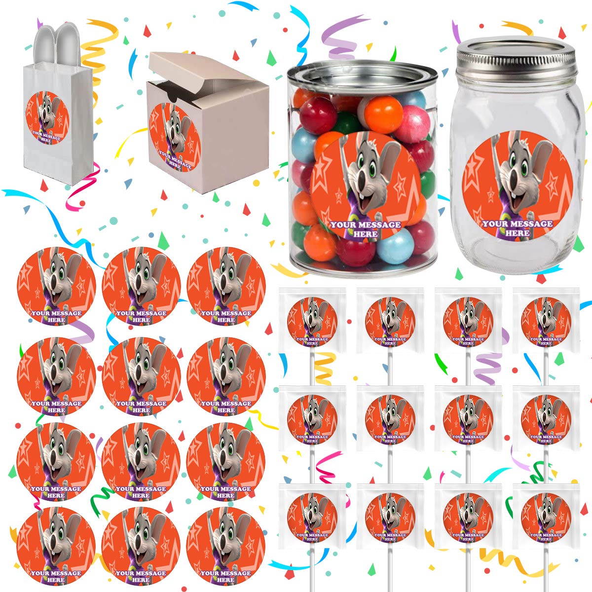 Amazon.com: Chuck E Cheese Party Favors Supplies Decorations Stickers ...