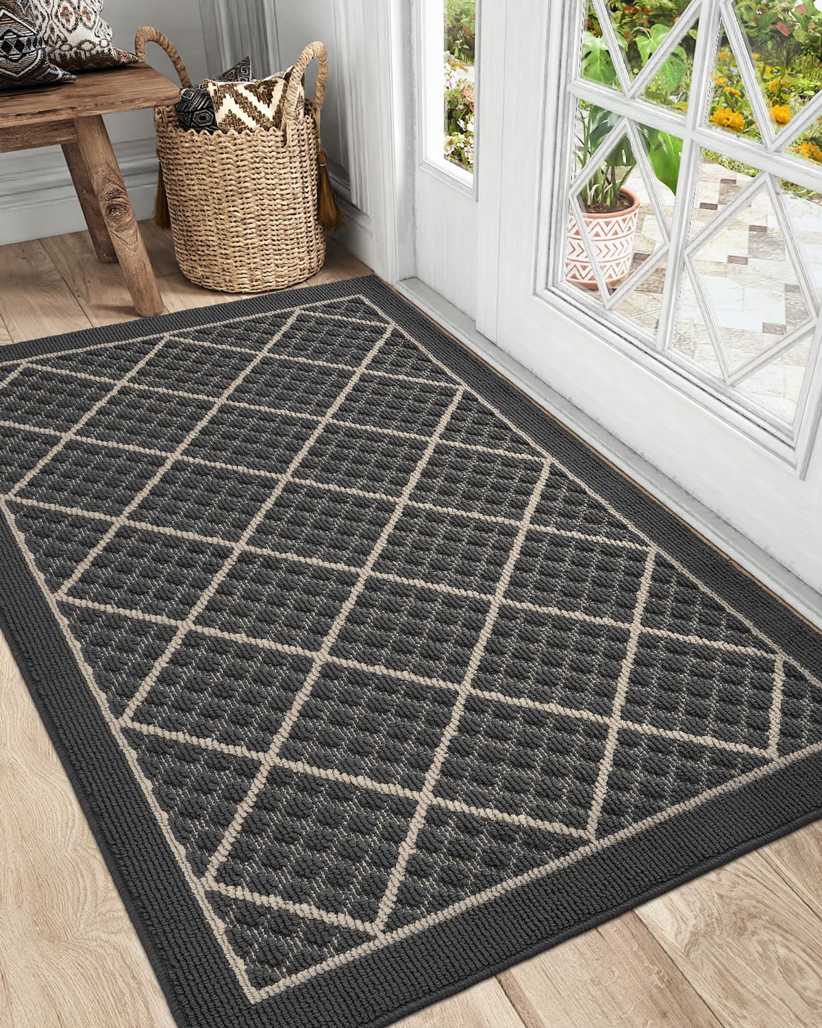 DEXI Front Door Mat 36x60, Non Slip Absorbent Entryway Doormat, Low ...