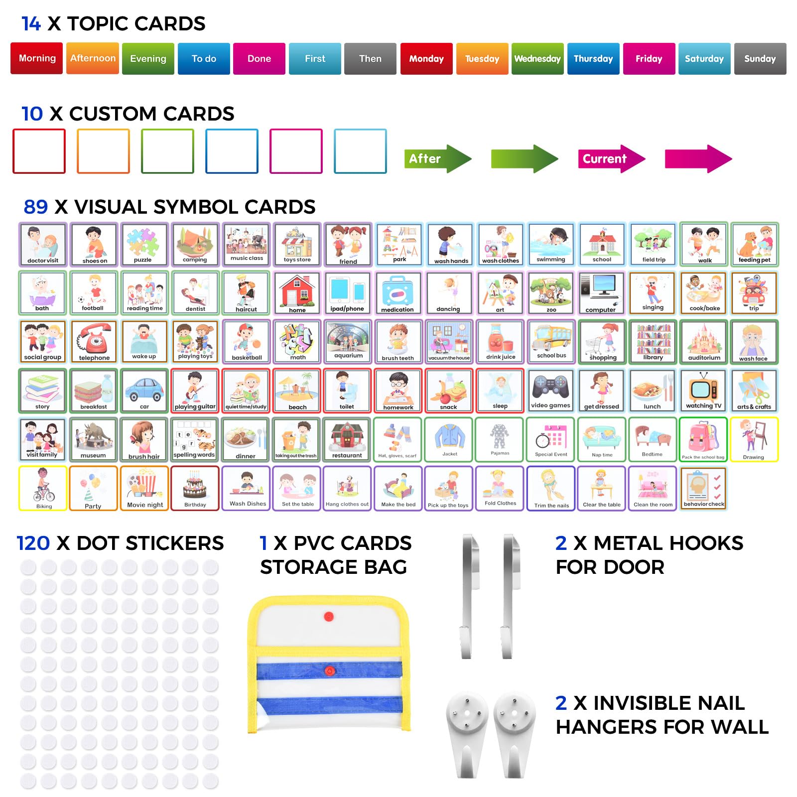 Snapklik.com : KIKIGOAL Kids Visual Schedule Calendar Chart, Double ...