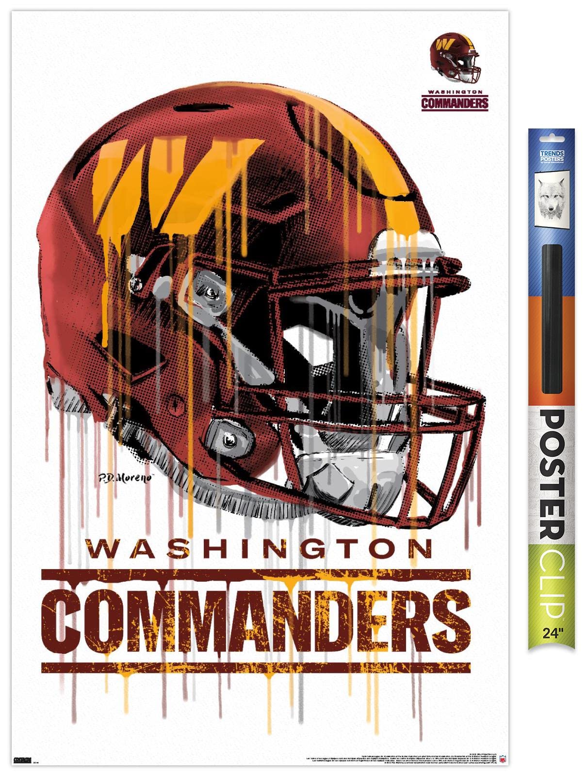 Amazon.com: Trends International NFL Washington Commanders - Drip ...