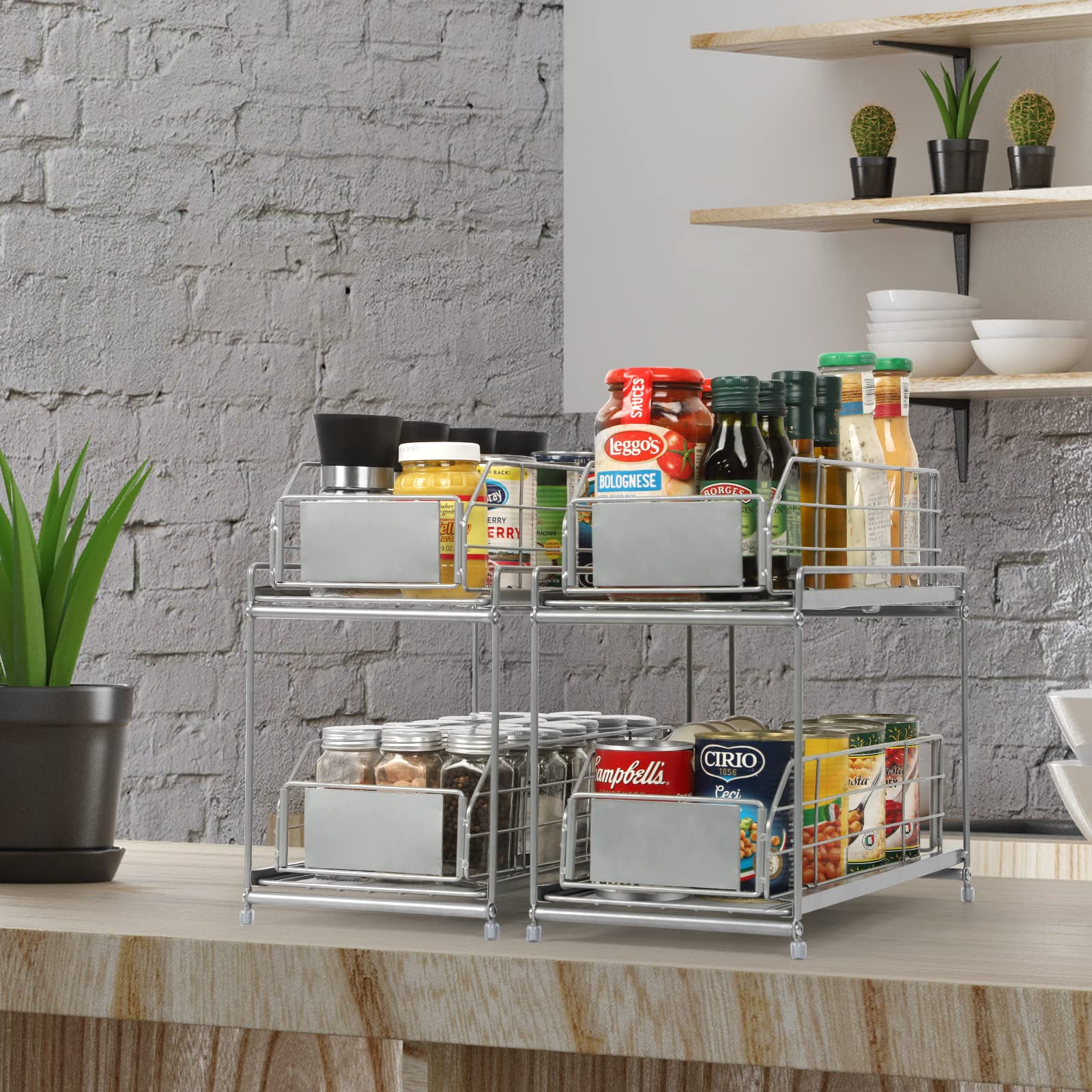 Snapklik.com : Under Sink Organizers And Storage 2 Pack Bathroom Under ...