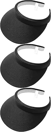 3 Pack Visors Hat Women Men Wide Brim Clip On Sun Visor Adjustable ...