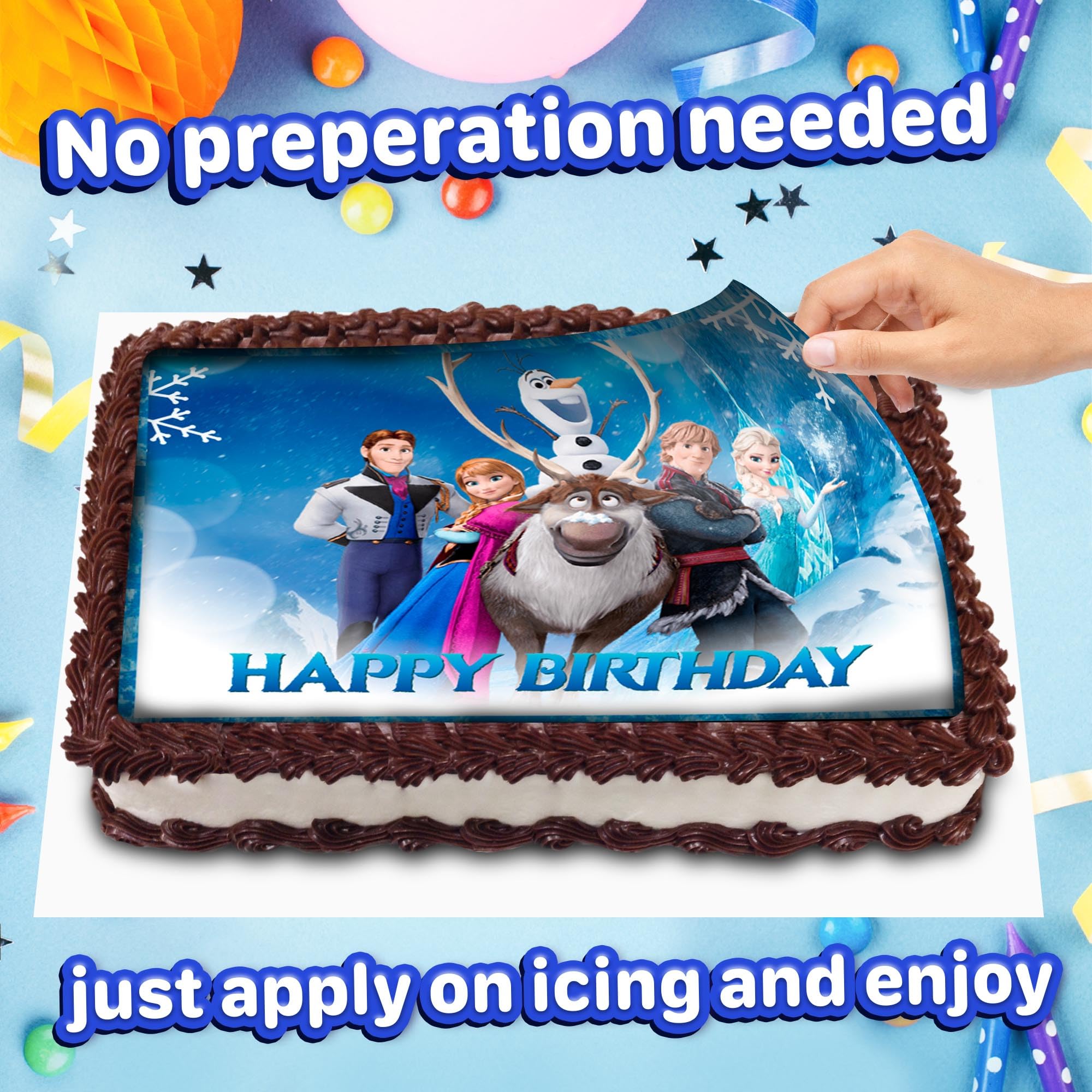 Square Frozen Cake Images Frozen Birthday Cake Topper With Any Name