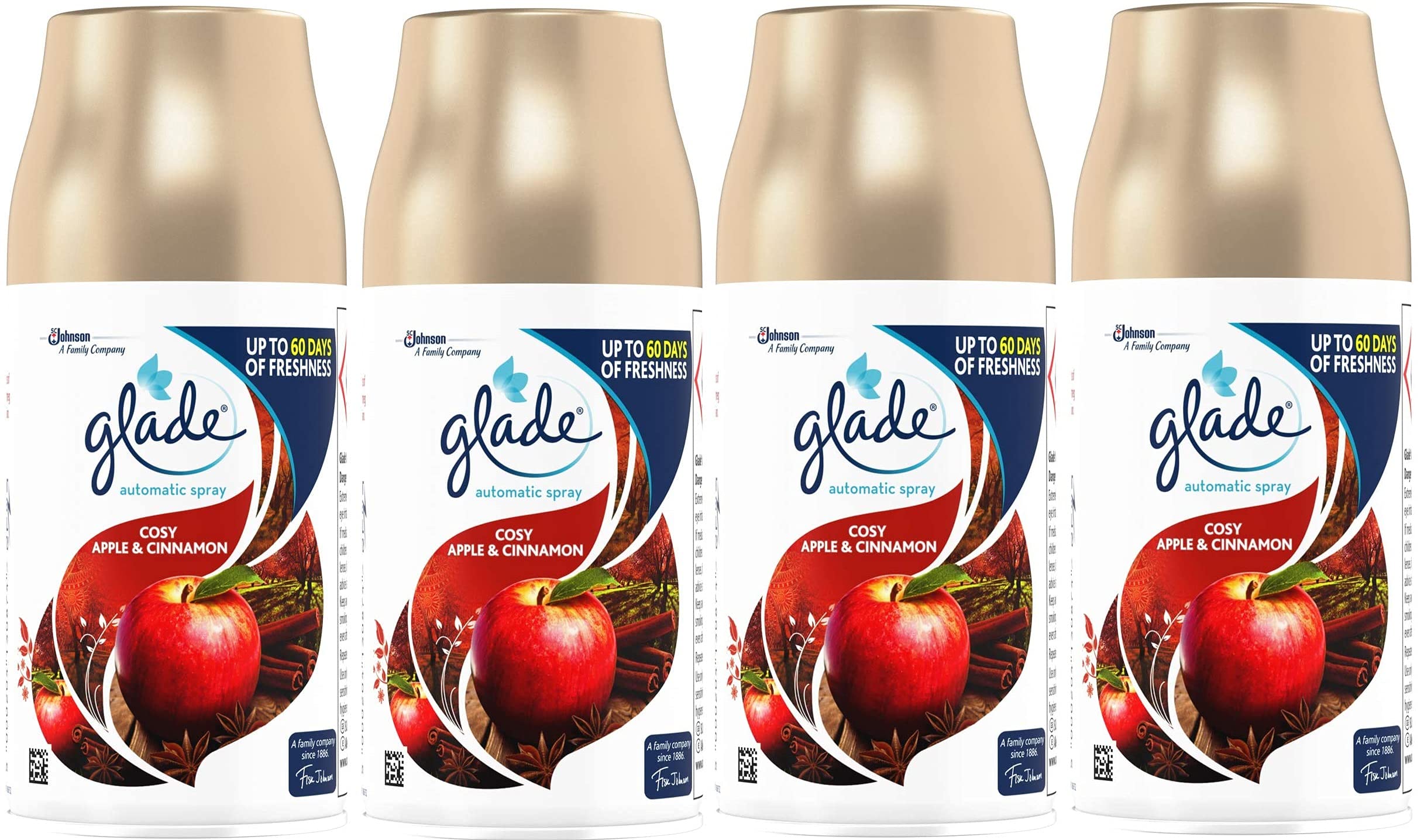 glade Automatic Spray Cosy Apple & Cinnamon 269ml Refills (4 CANS ...