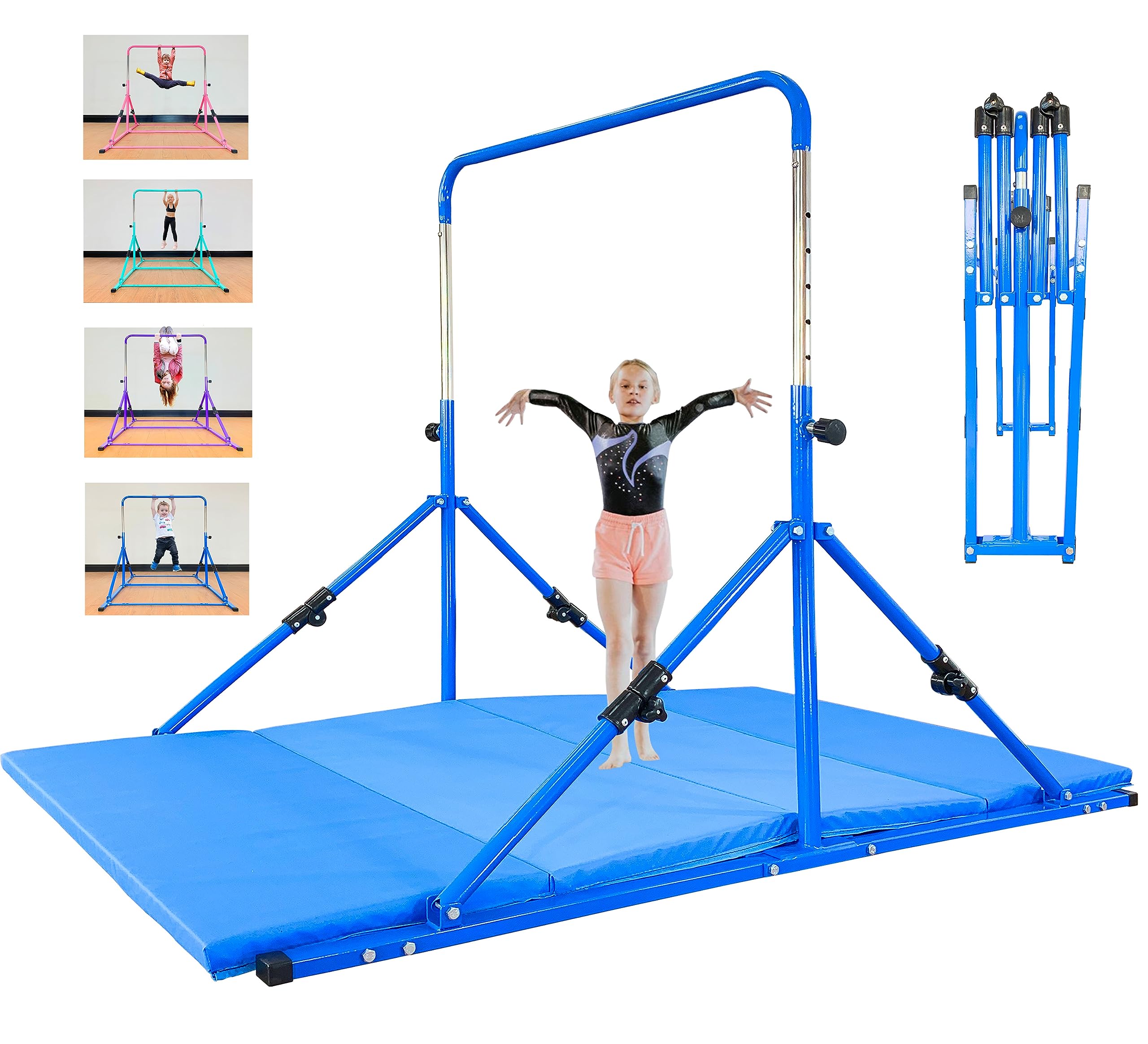 Snapklik.com : MARFULA Foldable Gymnastic Bar For Kids Ages 3-12, 9 ...