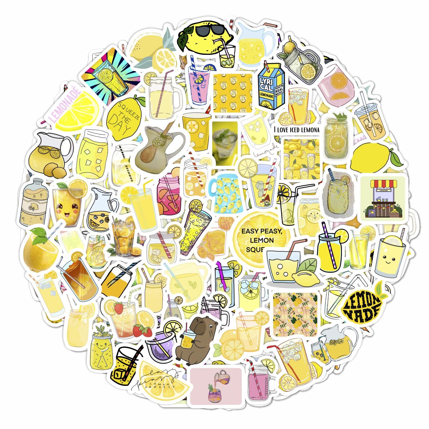 Amazon.com: Lemonade Stickers for Water Bottle and Laptop - Waterproof ...