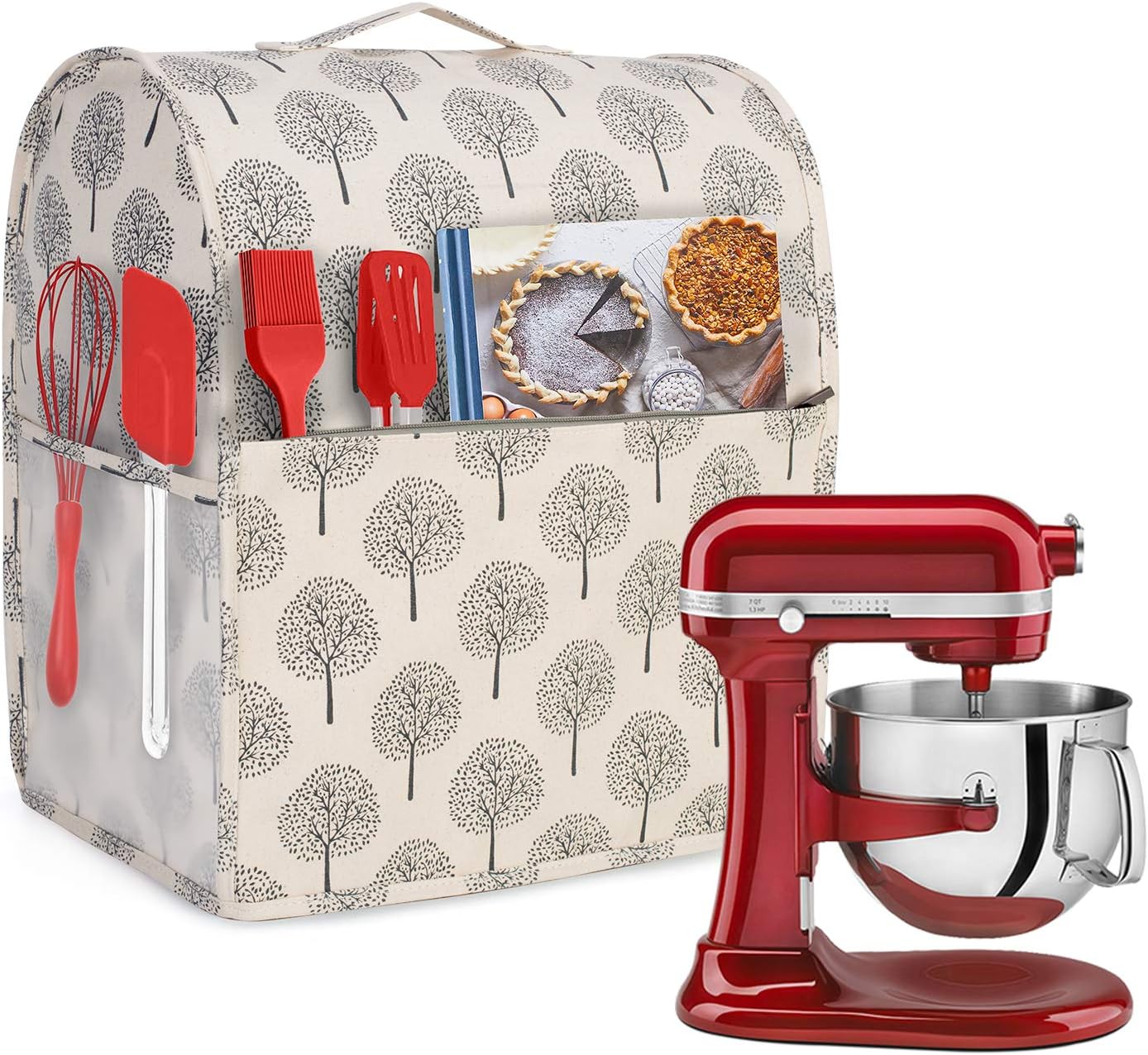 Amazon.com: Stand Mixer Cover/Kitchen Mixer Cover with Organizer Bag ...
