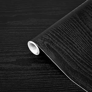Fantasnight Black Wood Furniture Stickers 60x500cm Self Adhesive ...