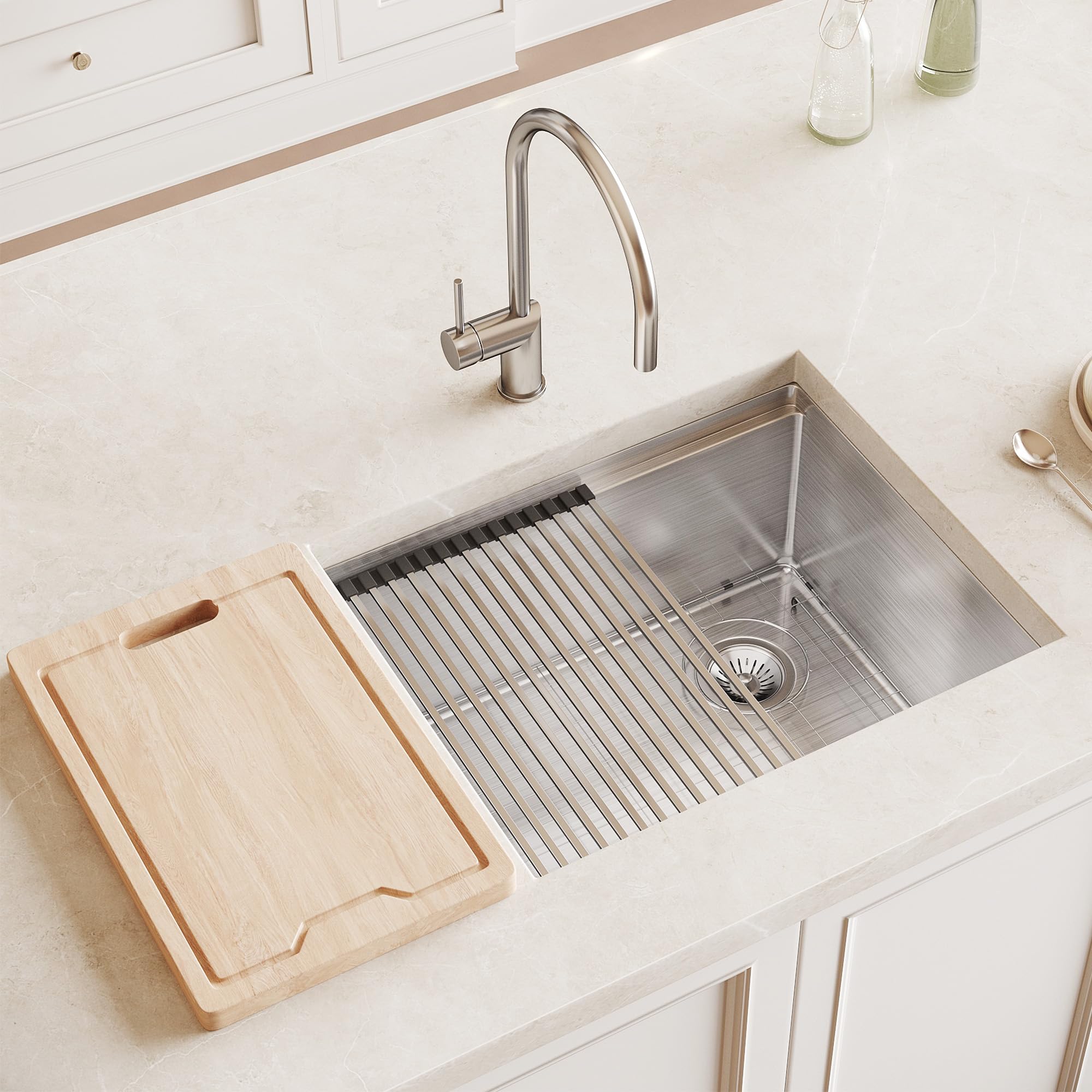 ARAUSK Undermount Kitchen Sink, 23 X 19 Inch Kitchen Sink Nano, 18 ...