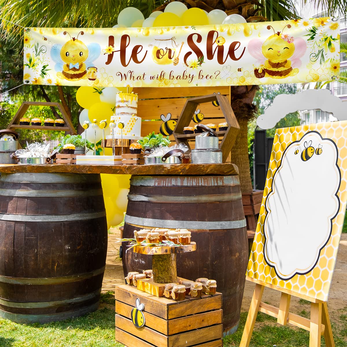 Snapklik.com : Bee Themed Gender Reveal Decorations What Will Baby Bee ...