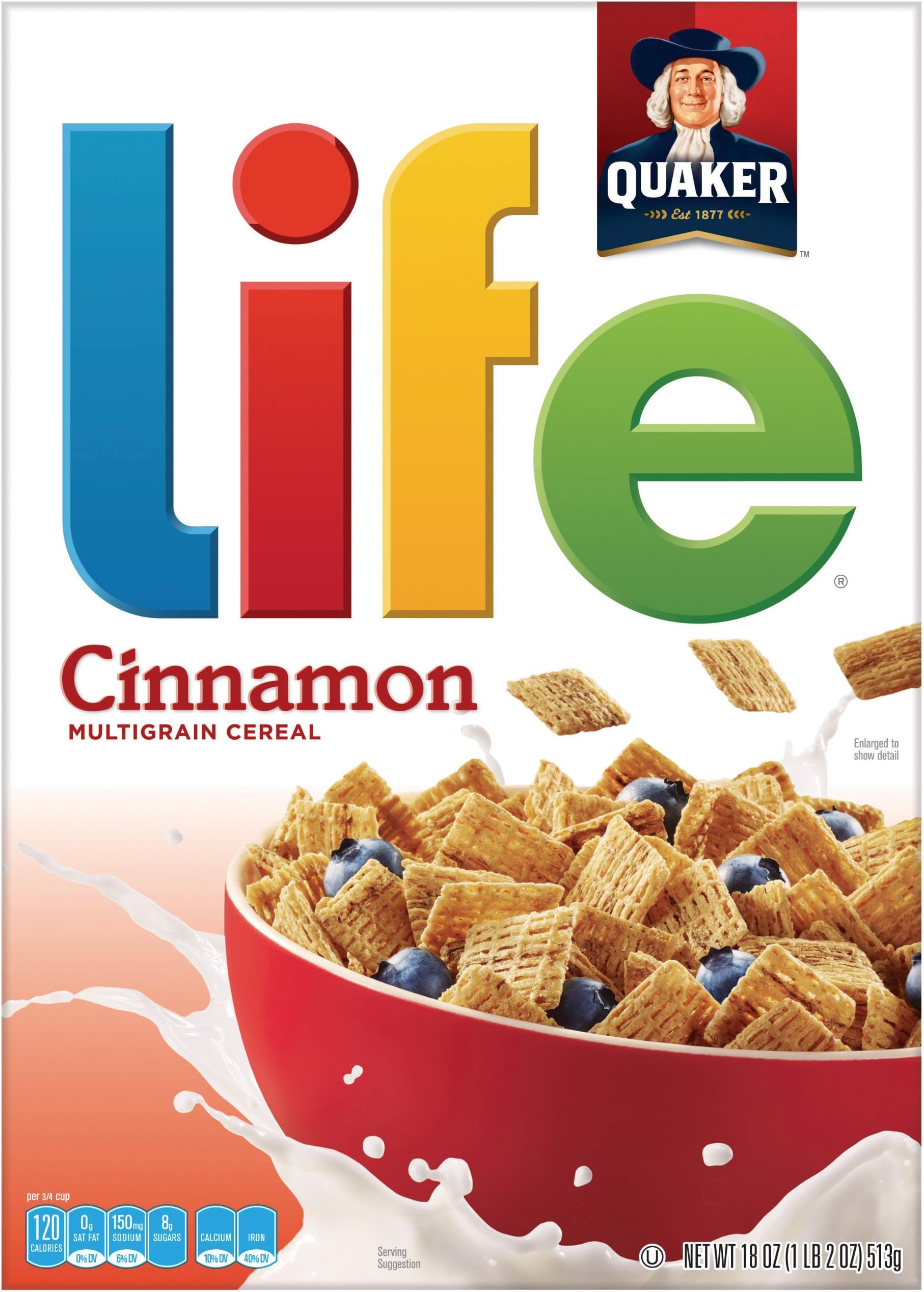 Amazon.com: Quaker Mighty Life Multigrain Cereal, Strawberry Blueberry ...