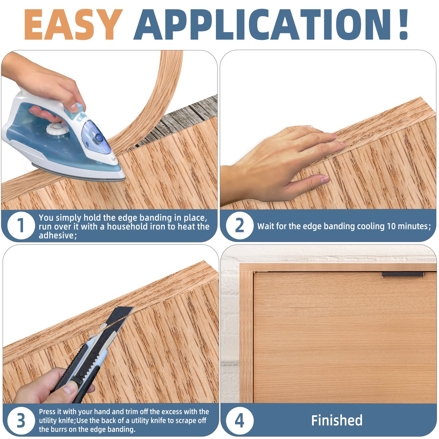 Snapklik.com : Red Oak Edge Banding, 1/2 Inch X 10ft Roll Of Real Wood ...