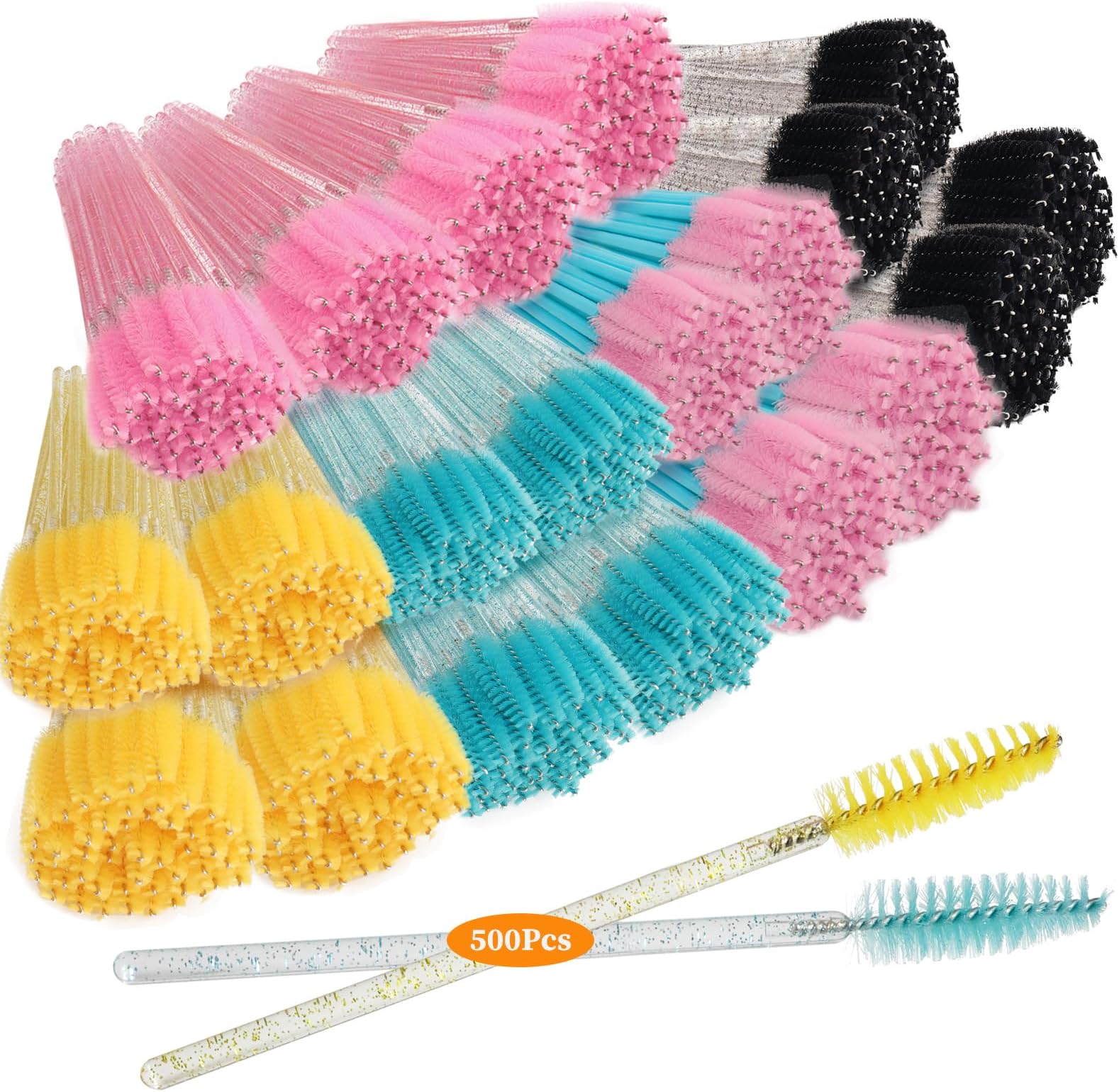 Amazon.com: 500PCS Disposable Eyelash Brushes - Upgraded Mascara Wands ...