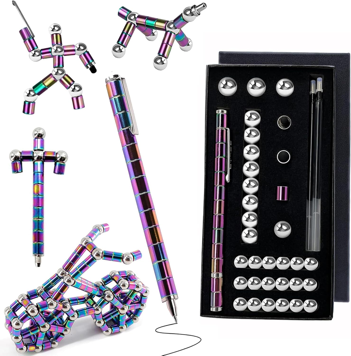 Amazon.com: LCMAOKE Fidget Pen, Magnetic Pen, Decompression Metal Toy ...
