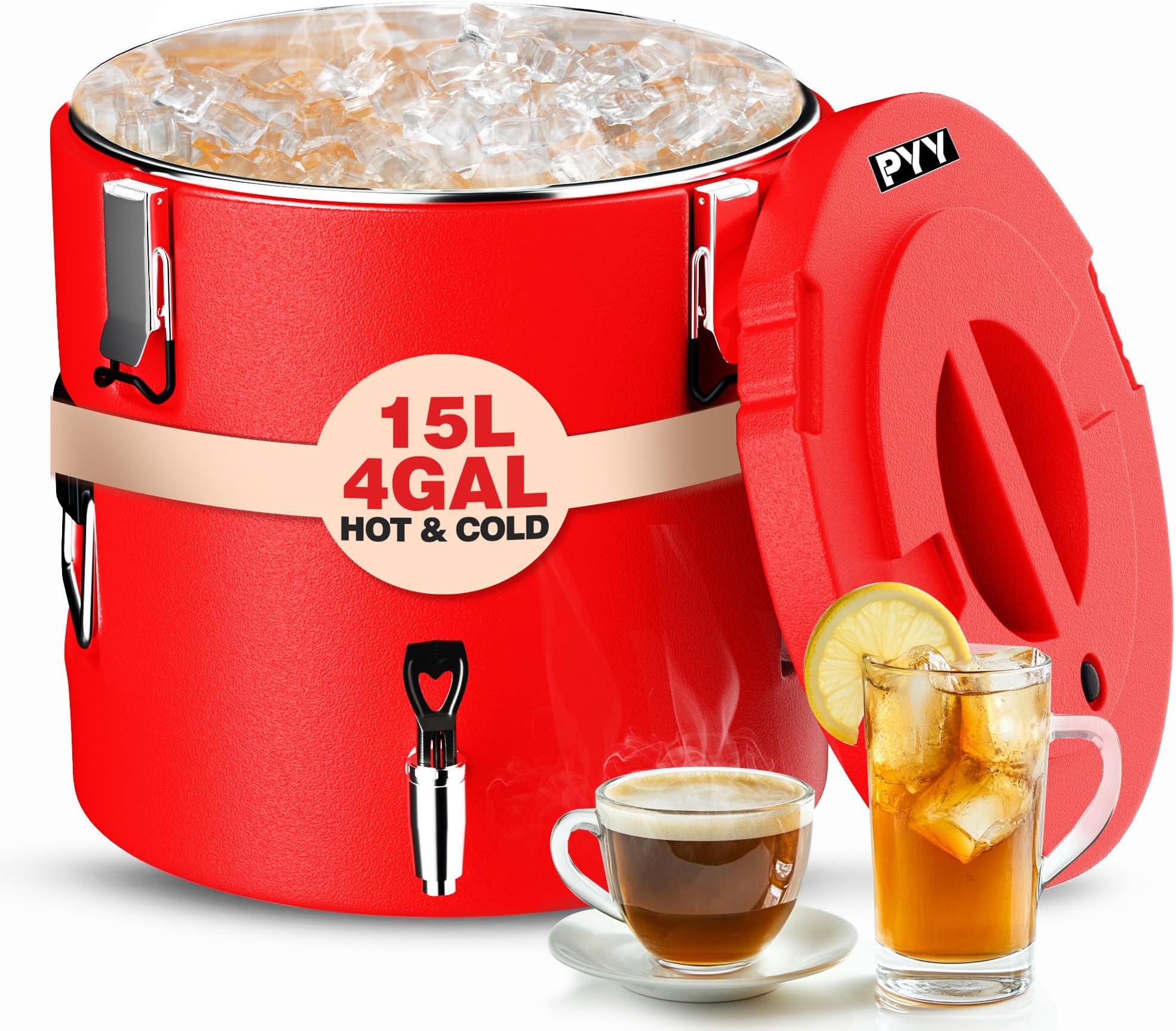 Amazon.com | PYY Insulated Beverage Dispenser - 4 Gallon Stainless ...