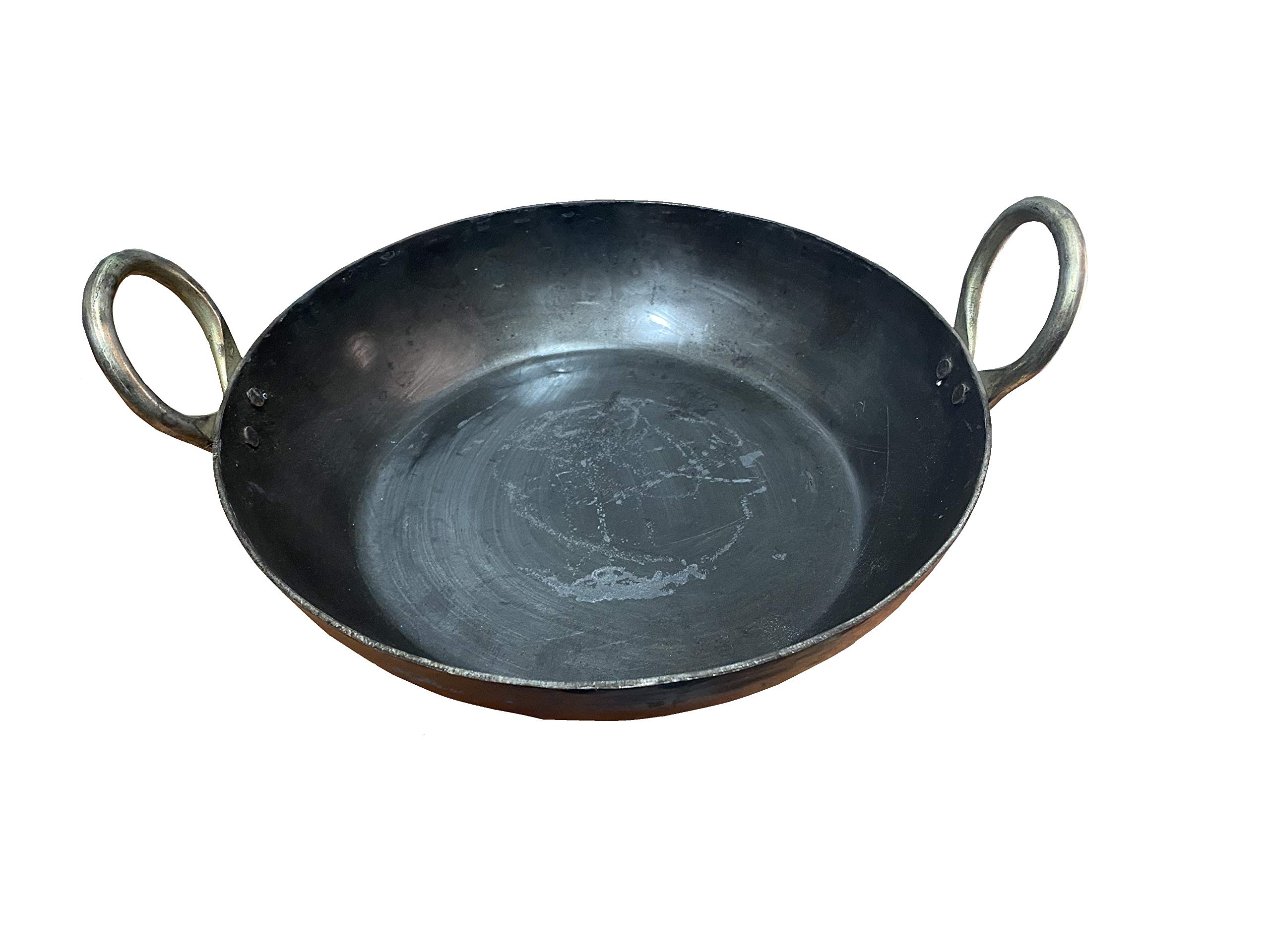 Buy Flat Iron Kadhai/Fry Pan Kadhai Handmade Jalebi Traditional Kadhai ...