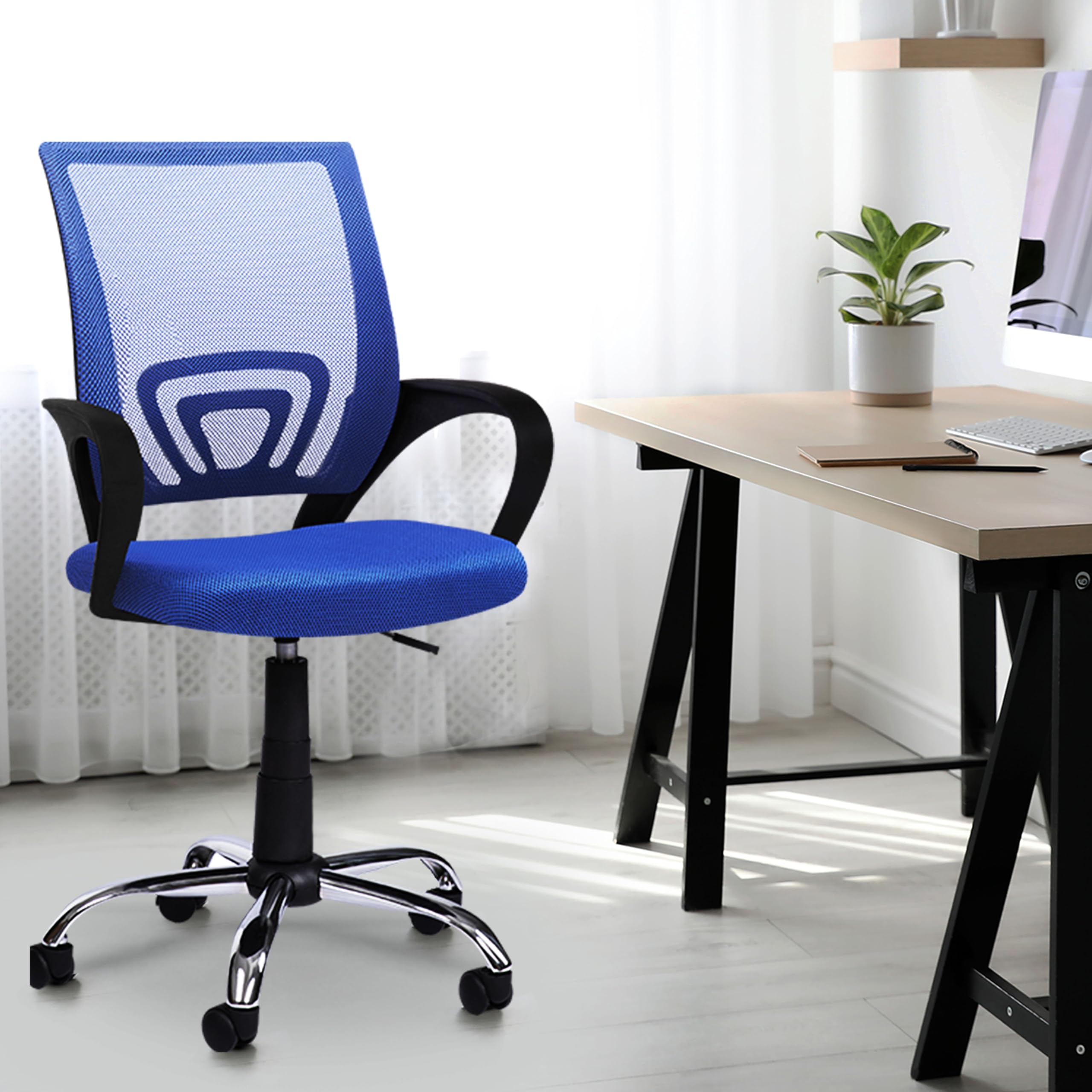 Amazon.com: Ergonomic PU Leather Office Desk Chair with Adjustable ...