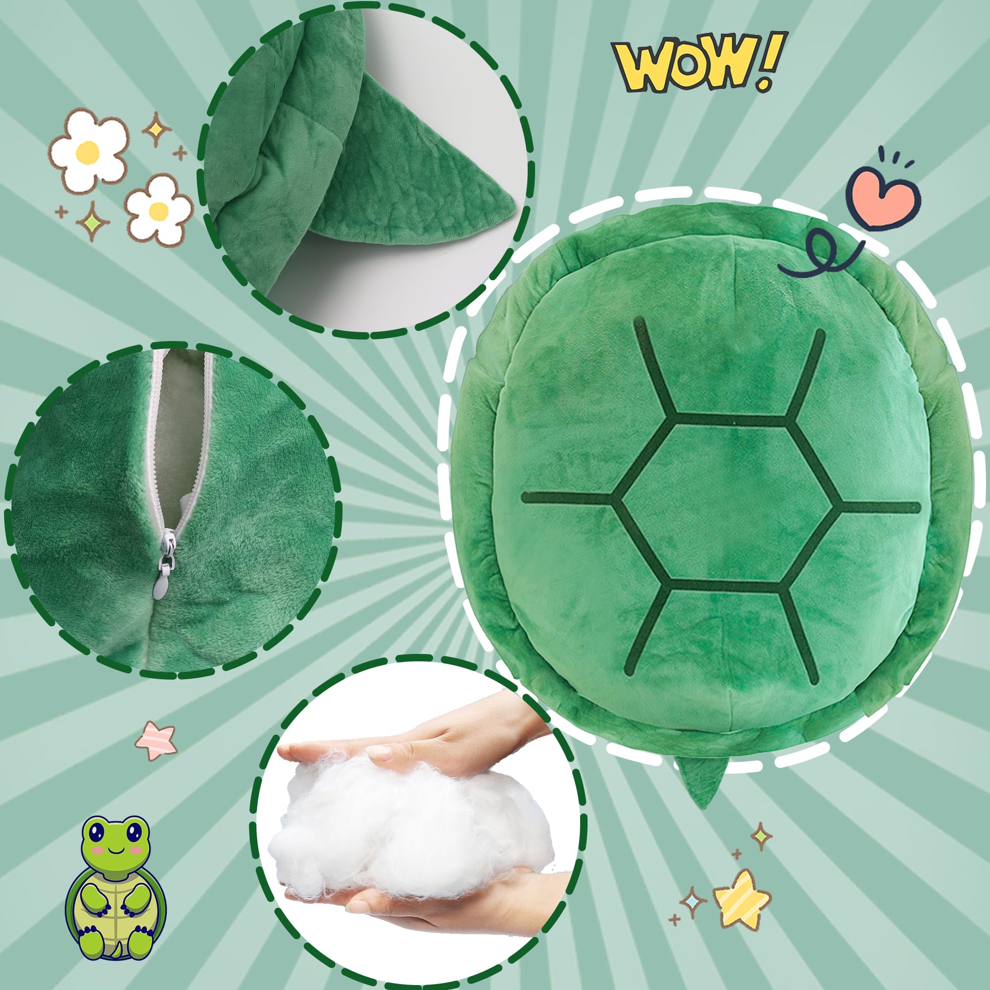 Augwindy 40 in Wearable Turtle Shell Pillows Tortoise Stuffed Animal ...