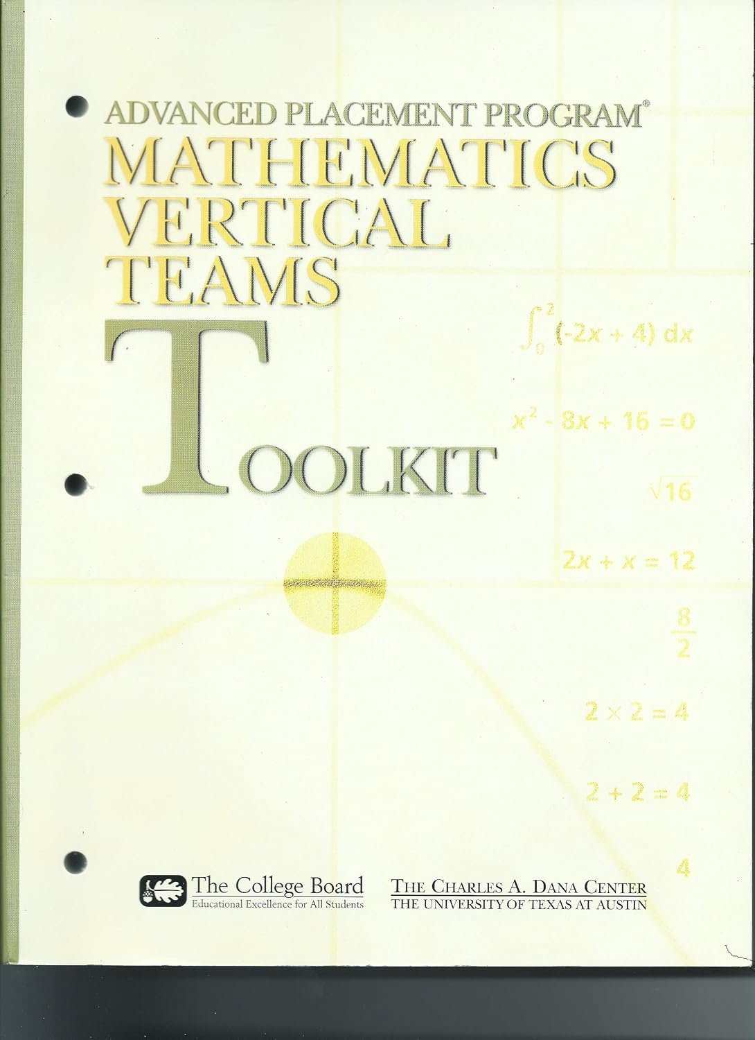Advanced Placement Program: Mathematics Vertical Teams Toolkit ...