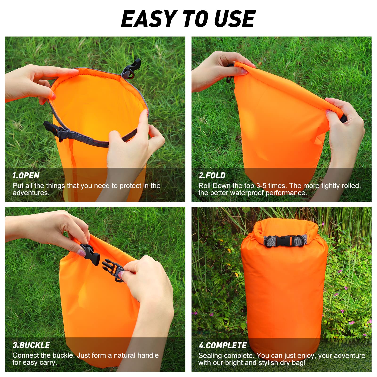 R2Depot Waterproof Dry Bag 5L/10L/20L/40L/70L Dry Sack Lightweight ...