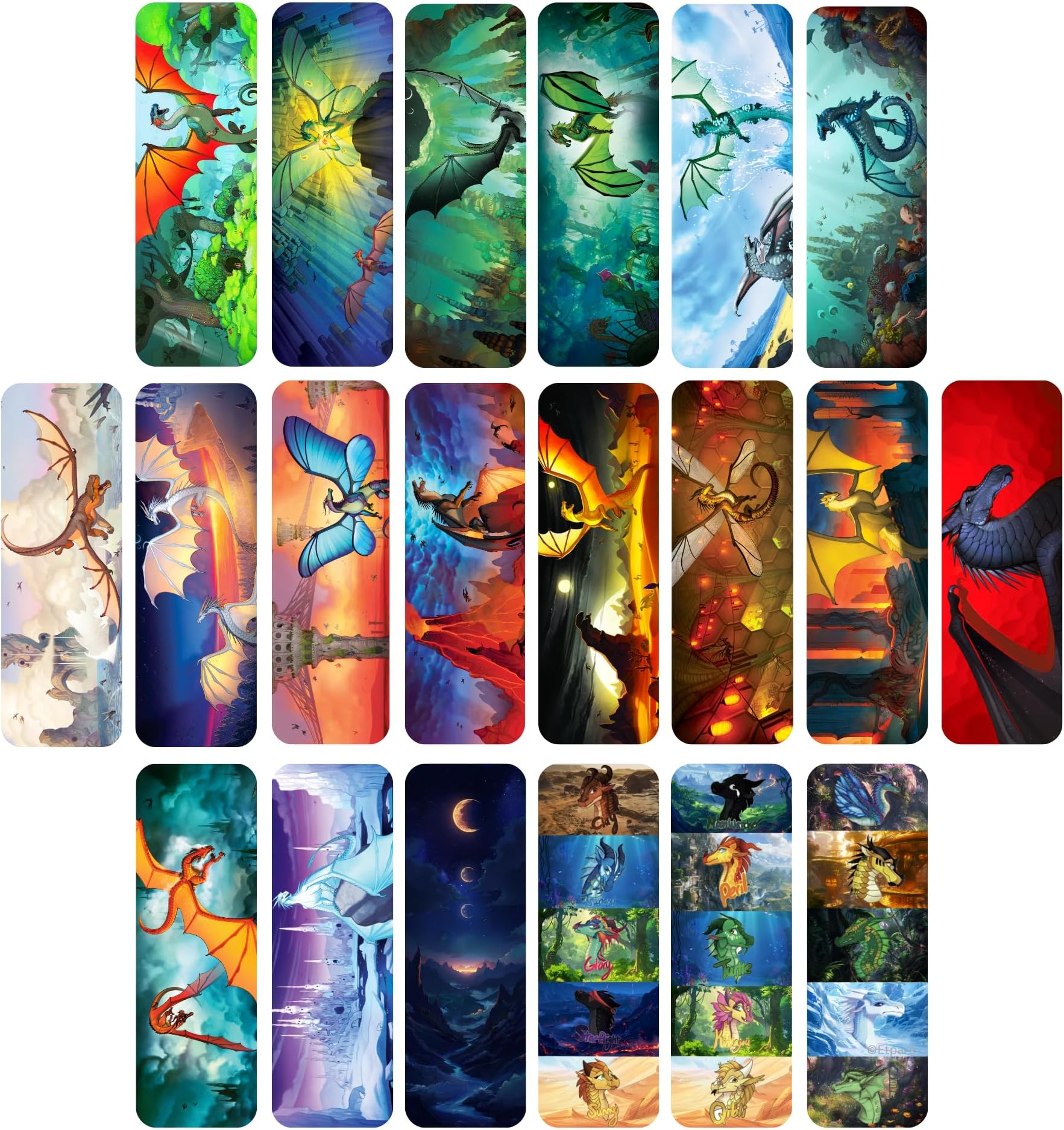 Amazon.com: 130 pcs Wings of Fire Bookmarks and Stickers - from Wings ...