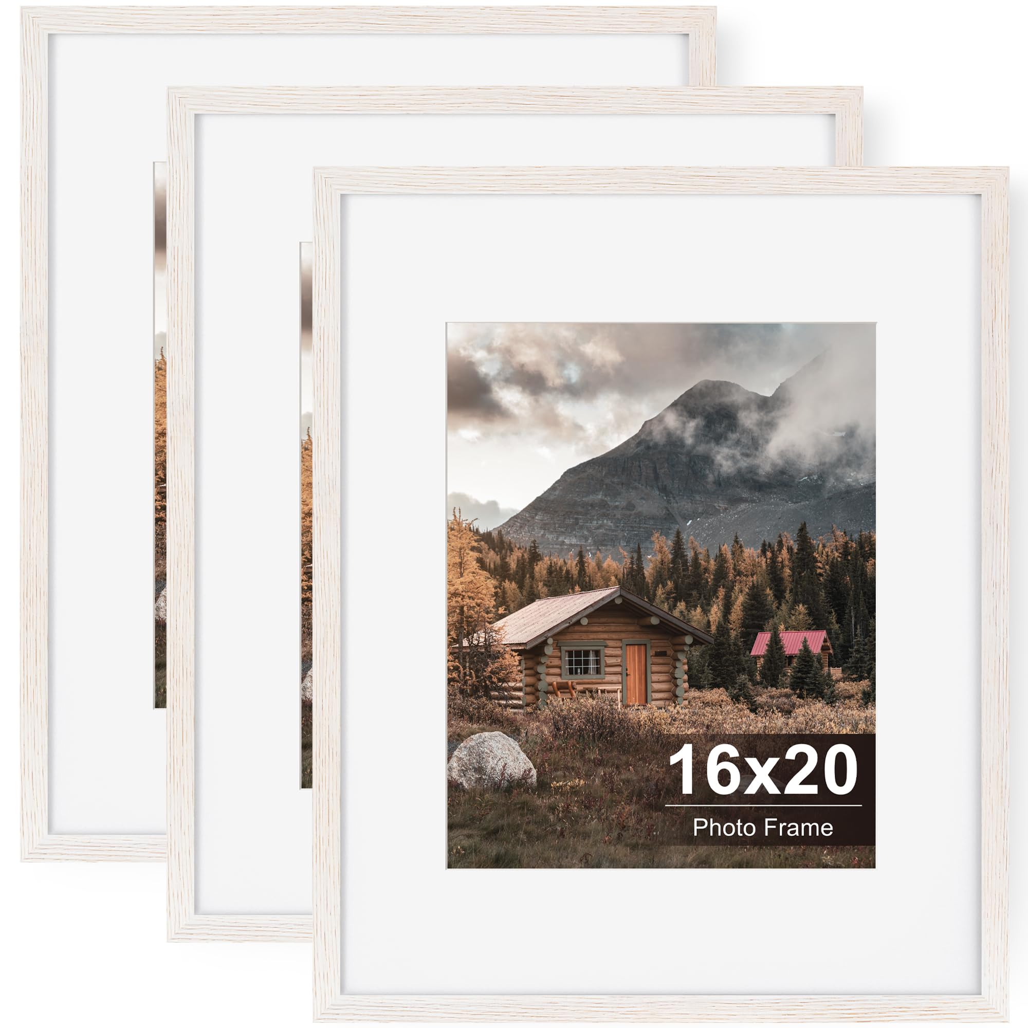 Amazon.com - 16 x 20 Picture Frame, 3 Pack Rustic Picture Frames ...