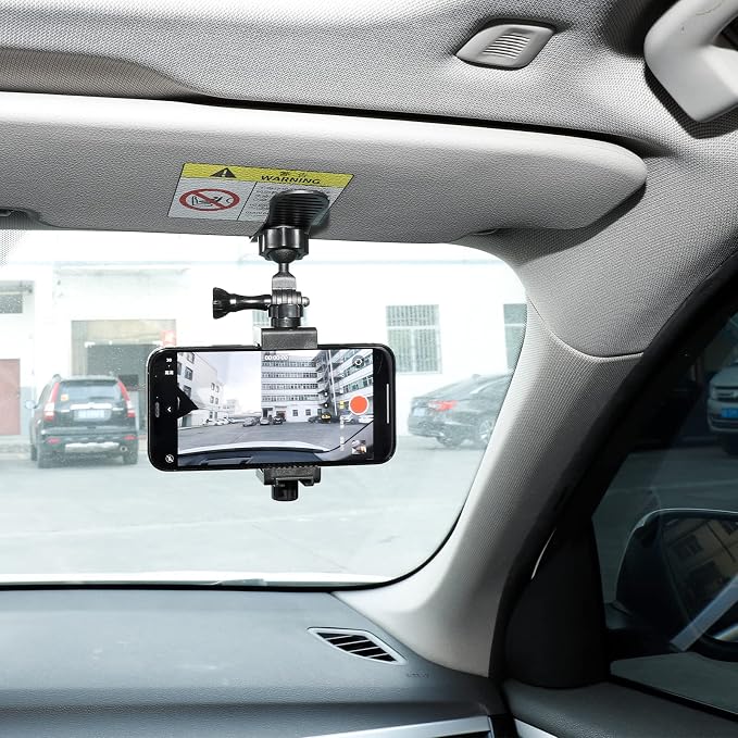 Amazon.com: PellKing Car Sun Visor Phone Mount for Vlog/POV,360 Degree ...
