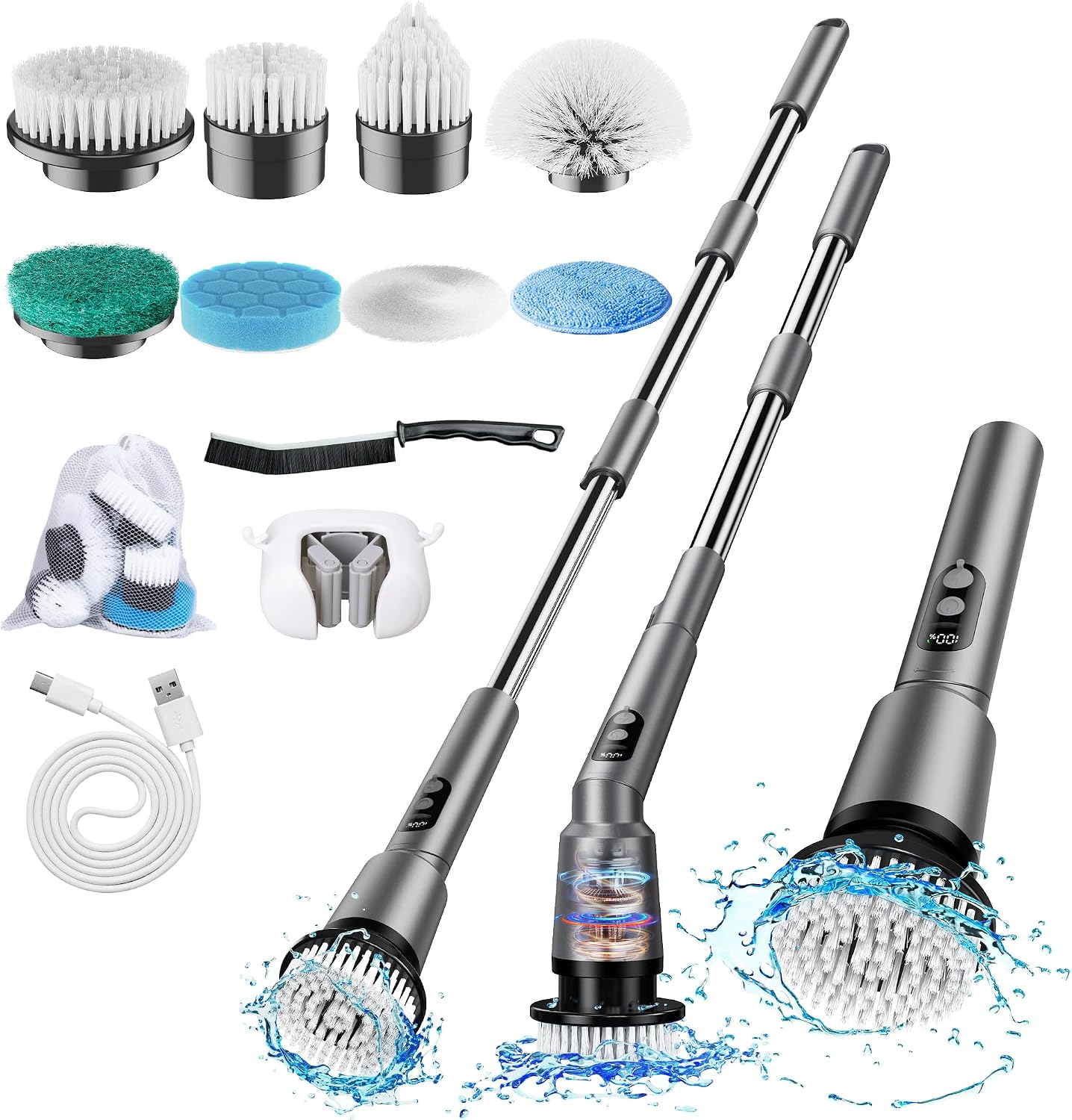 Amazon.com: Electric Spin Scrubber, IPX7 Waterproof Cordless Cleaning ...